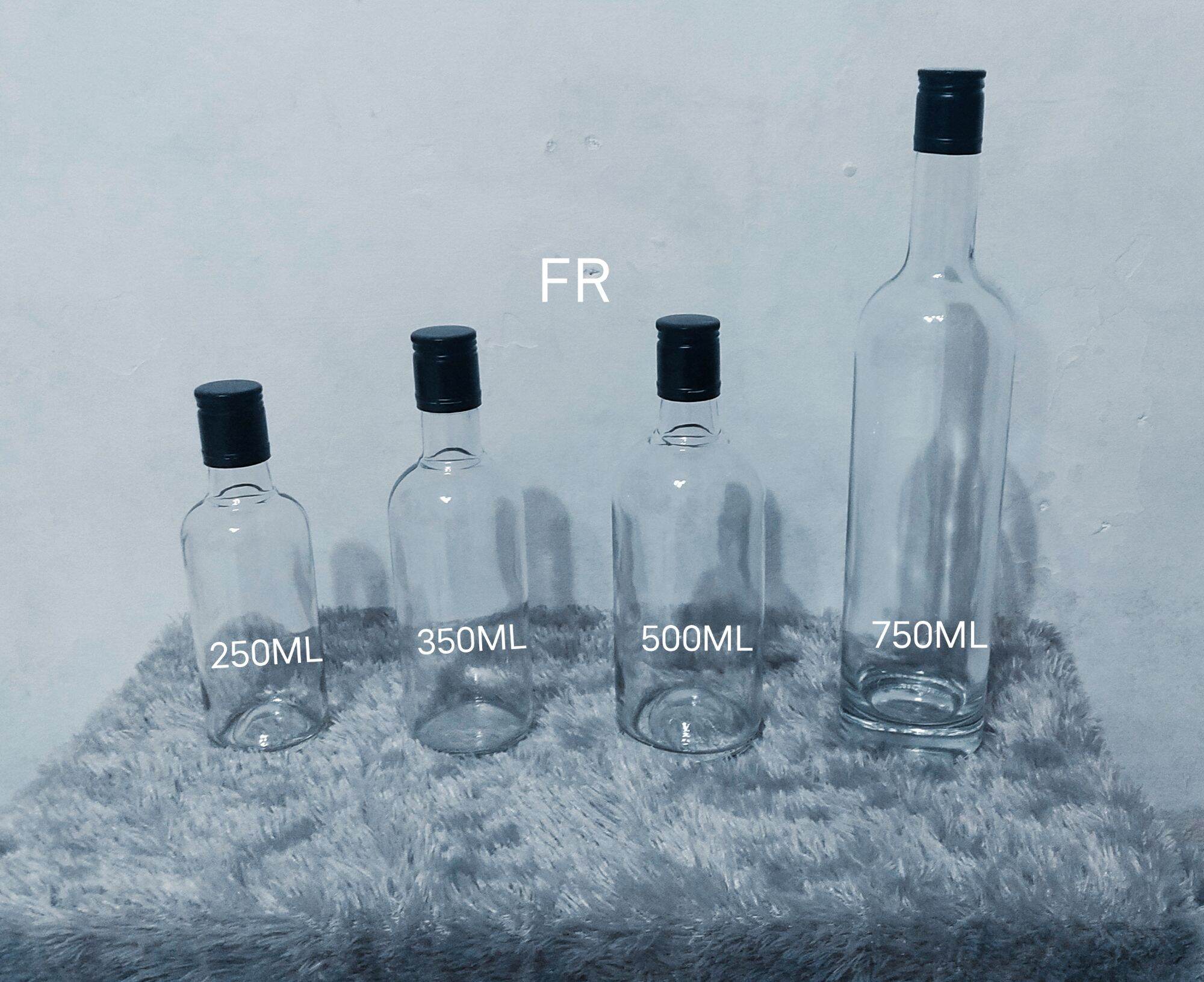 botol kaca 500ml botol bening botol polos tutup alumunium | Lazada ...