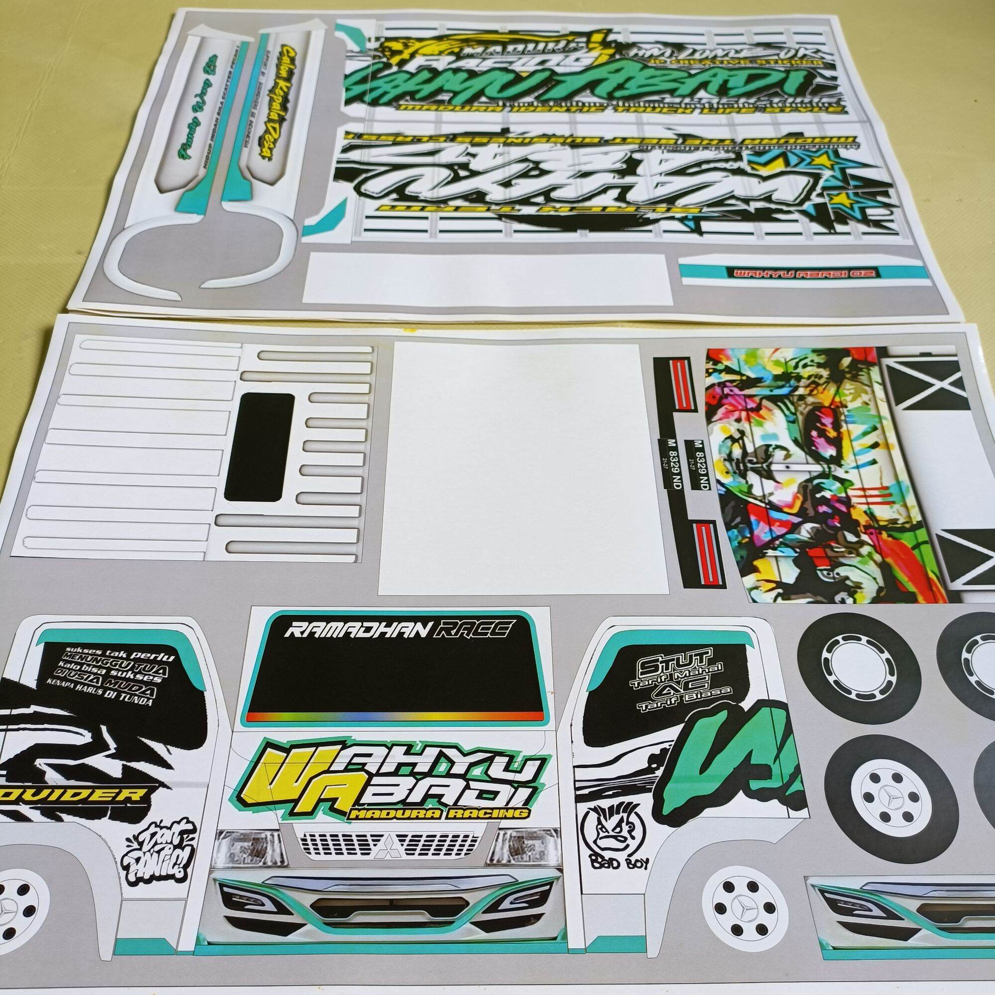 Pola stiker truk miniatur Wahyu Abadi 02 | Lazada Indonesia