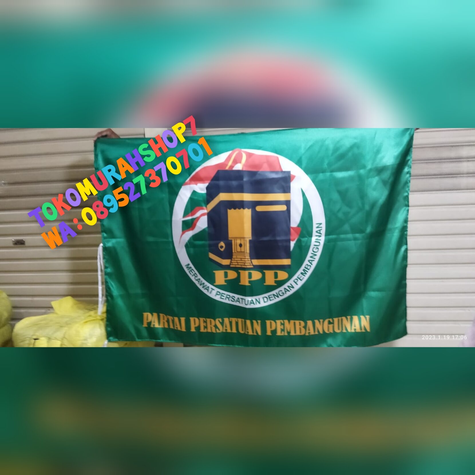 BENDERA PARTAI PPP UKURAN 150 X 100 BAHAN SATIN | Lazada Indonesia