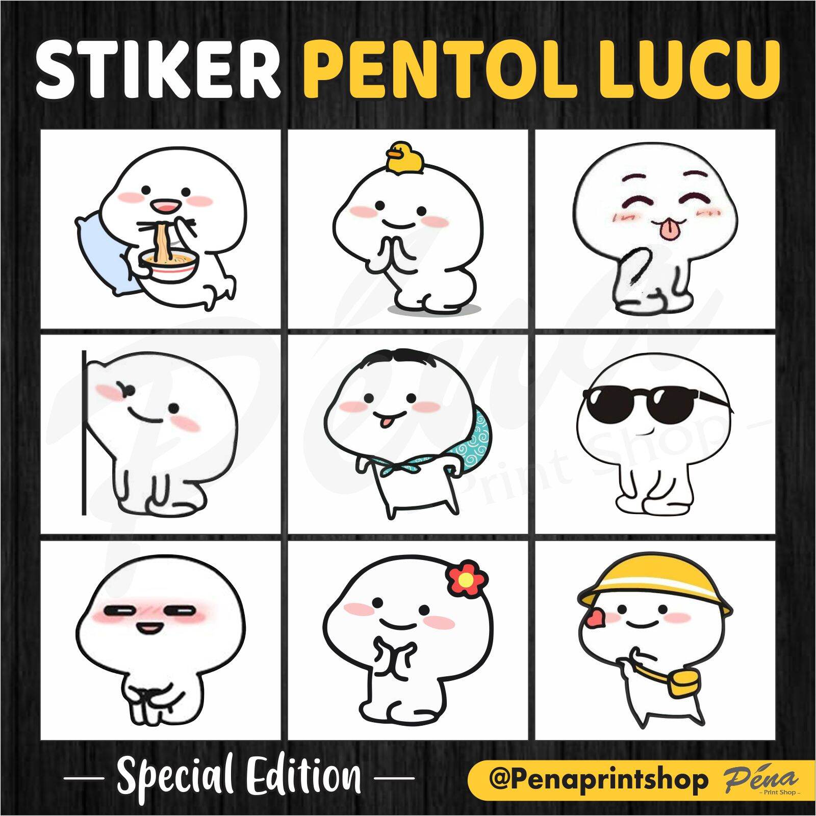 Stiker Pentol Lucu / Stiker Emoticon Emot Emoji / Stiker WA Aesthetic ...