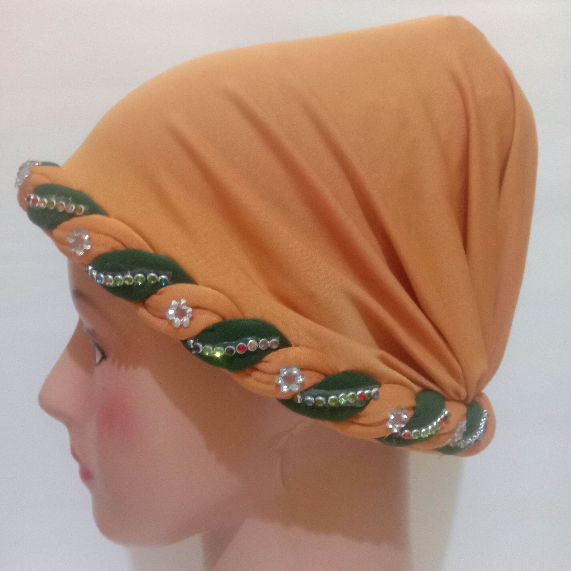 kupluk manik Kerpus plintiran hijab instan turban kaos melar cantik ...