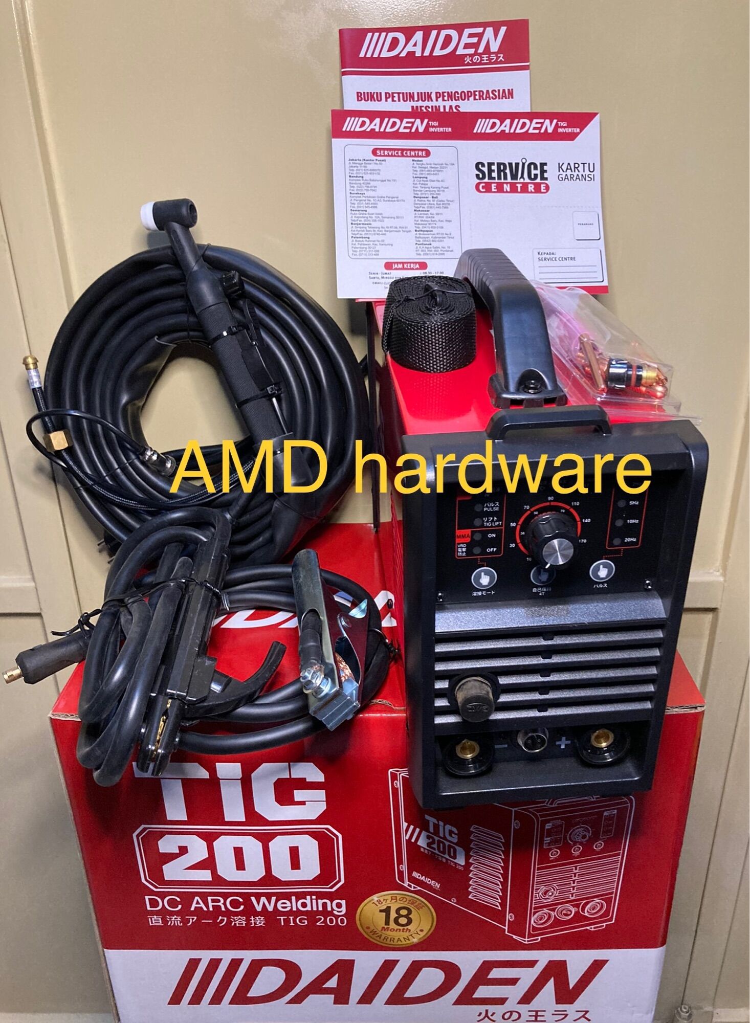 MESIN LAS ARGON TIG 200 PULSE DAIDEN ORIGINAL JAPAN tigi200 Ampere ...