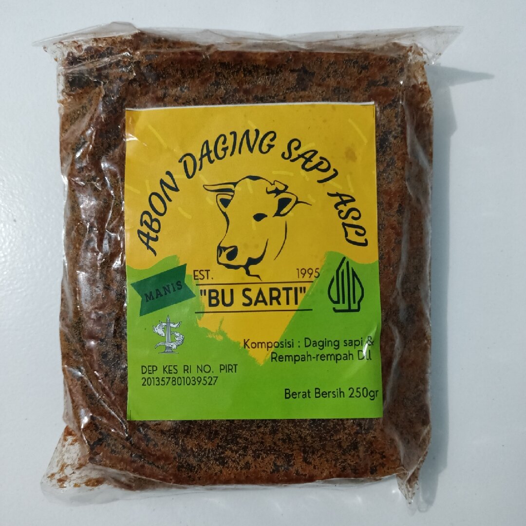 Asli Abon Manis Daging Sapi Ibu Sarti Khas Surabaya 250 gram Kemasan ...