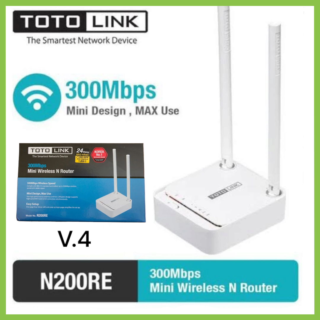 TOTOLINK N200RE V4 300Mbps Wireless N Speed WiFi Router 2 Antennas | Lazada Indonesia