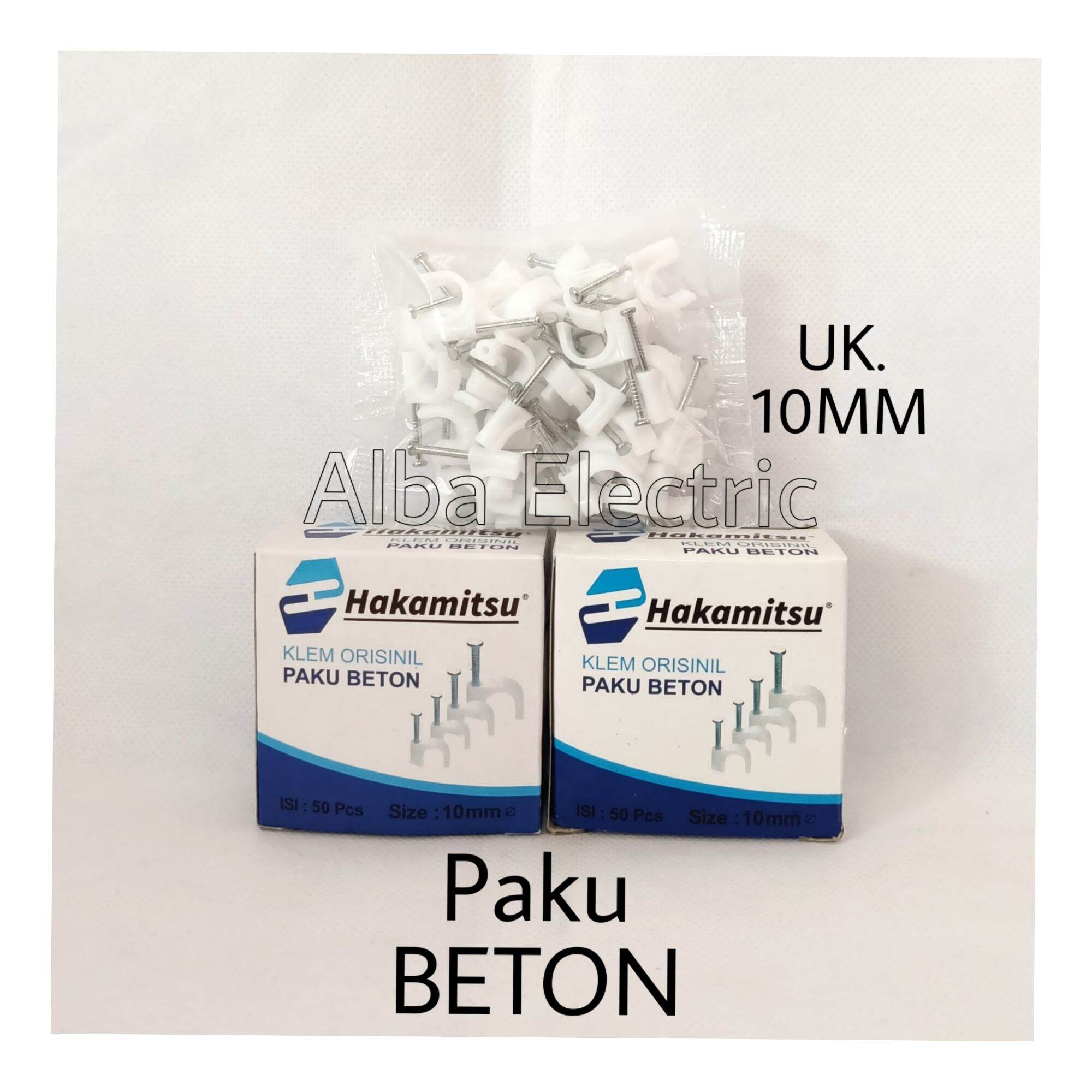 KLEM Kabel Listrik Paku BETON No 10MM HAKAMITSU Klem No 10MM Tembok isi ...