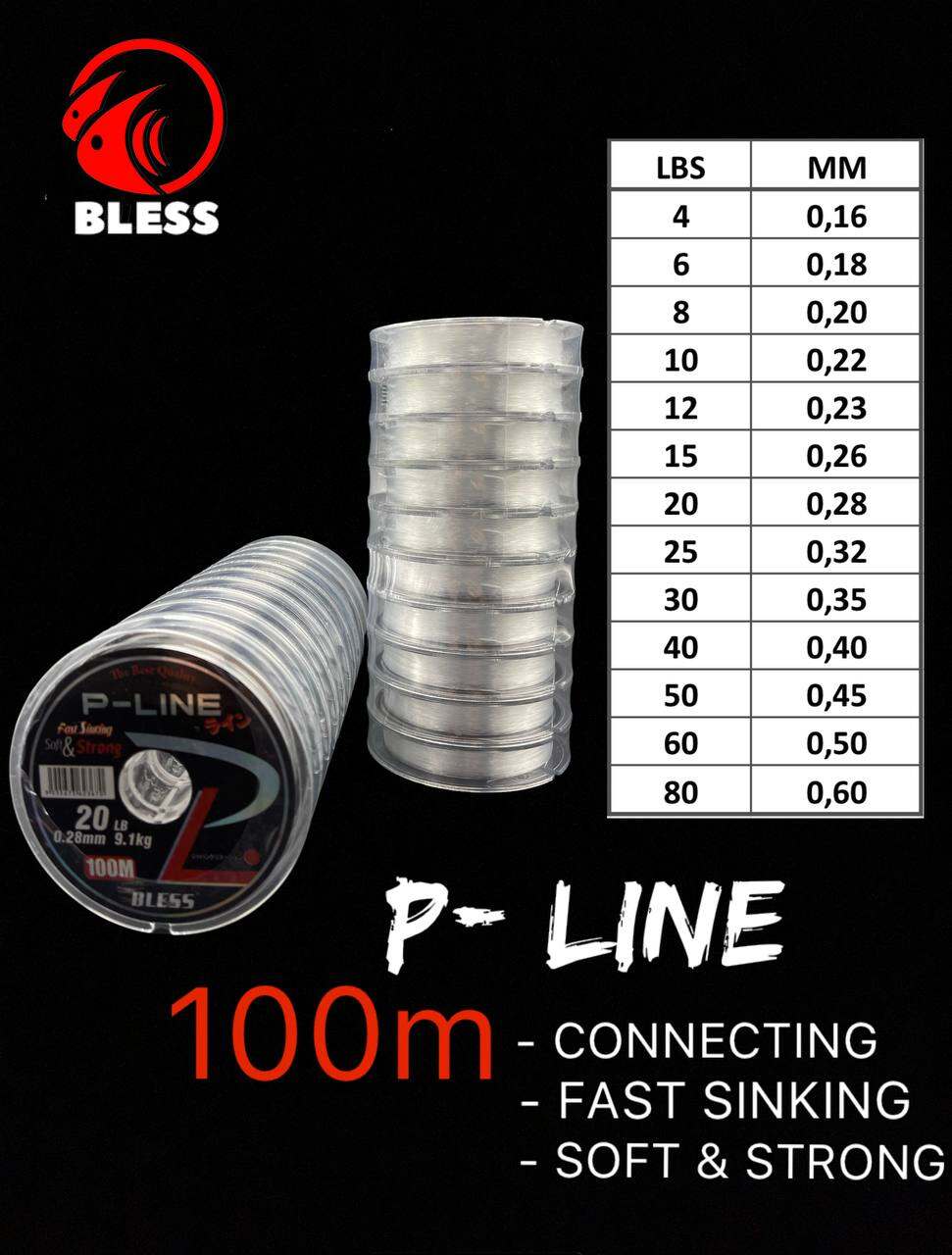 Senar Pancing P-line bless Panjang 100 meter conecting | Lazada Indonesia