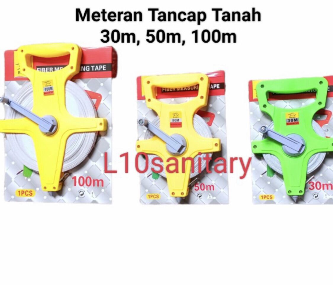Meteran Tancap / Meteran Tanah / Meteran Rol / Meteran Panjang Murah 30 50 100 Meter | Lazada ...
