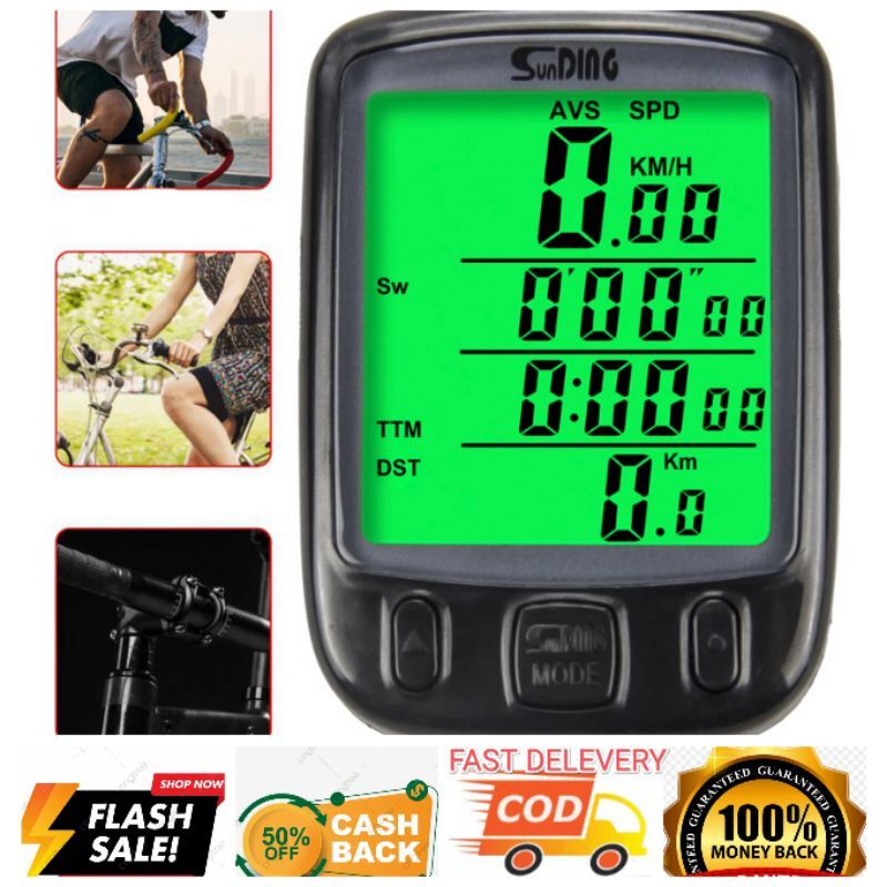 Speedometer sepeda led Sunding spedometer sepeda Speedo meter led ...