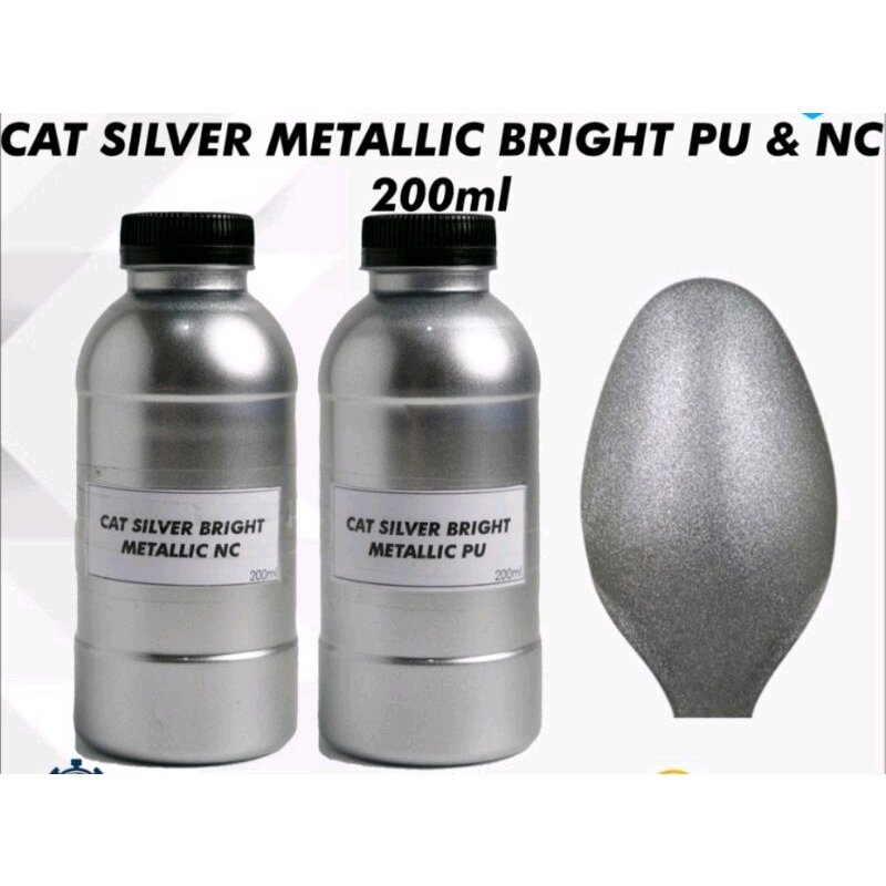 Cat Silver Metalik PU | NC | 200ml | 100ml Cat Duco Duko Cat Mobil ...