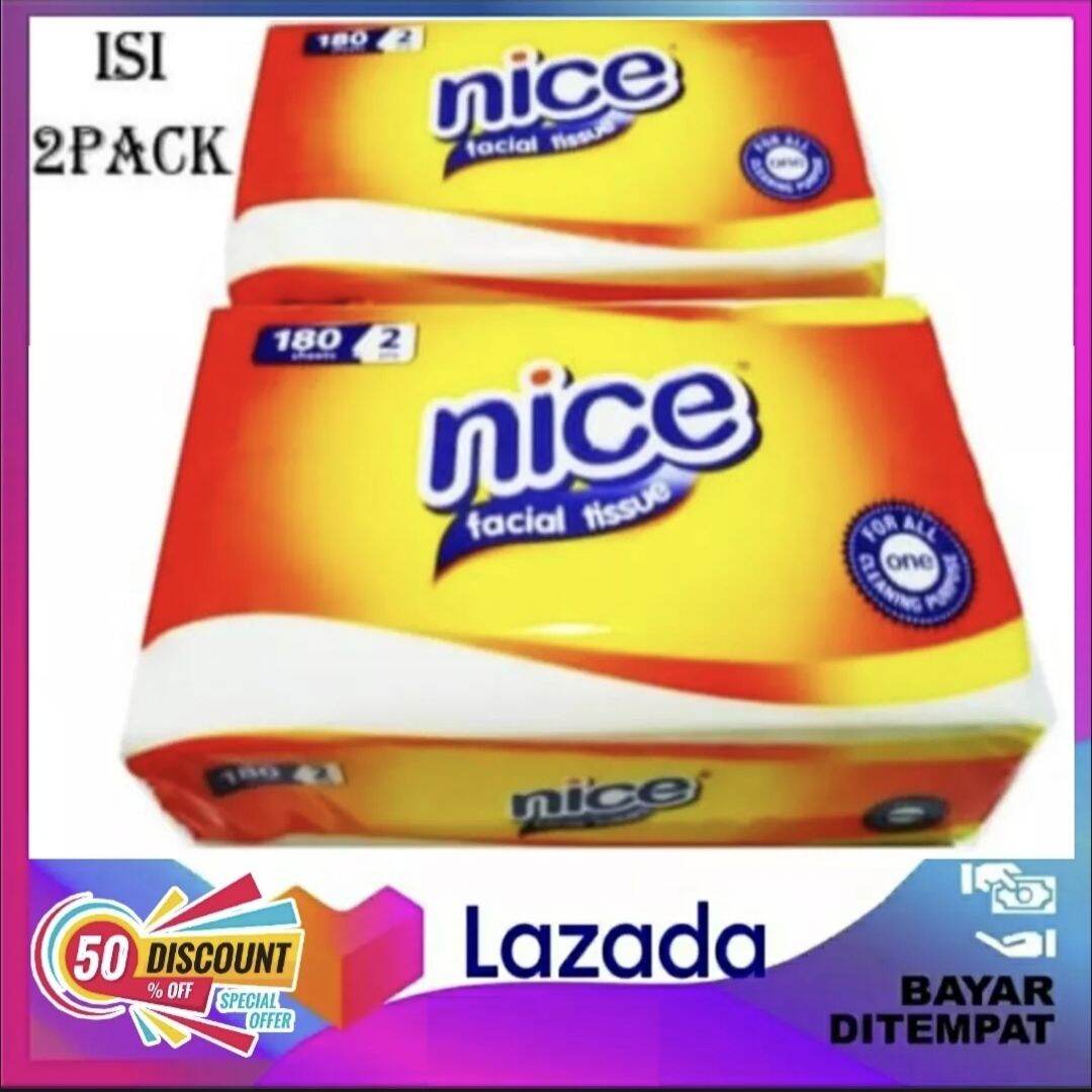 Paket 10 pack Tisue nice 2ply 180 sheet | Lazada Indonesia