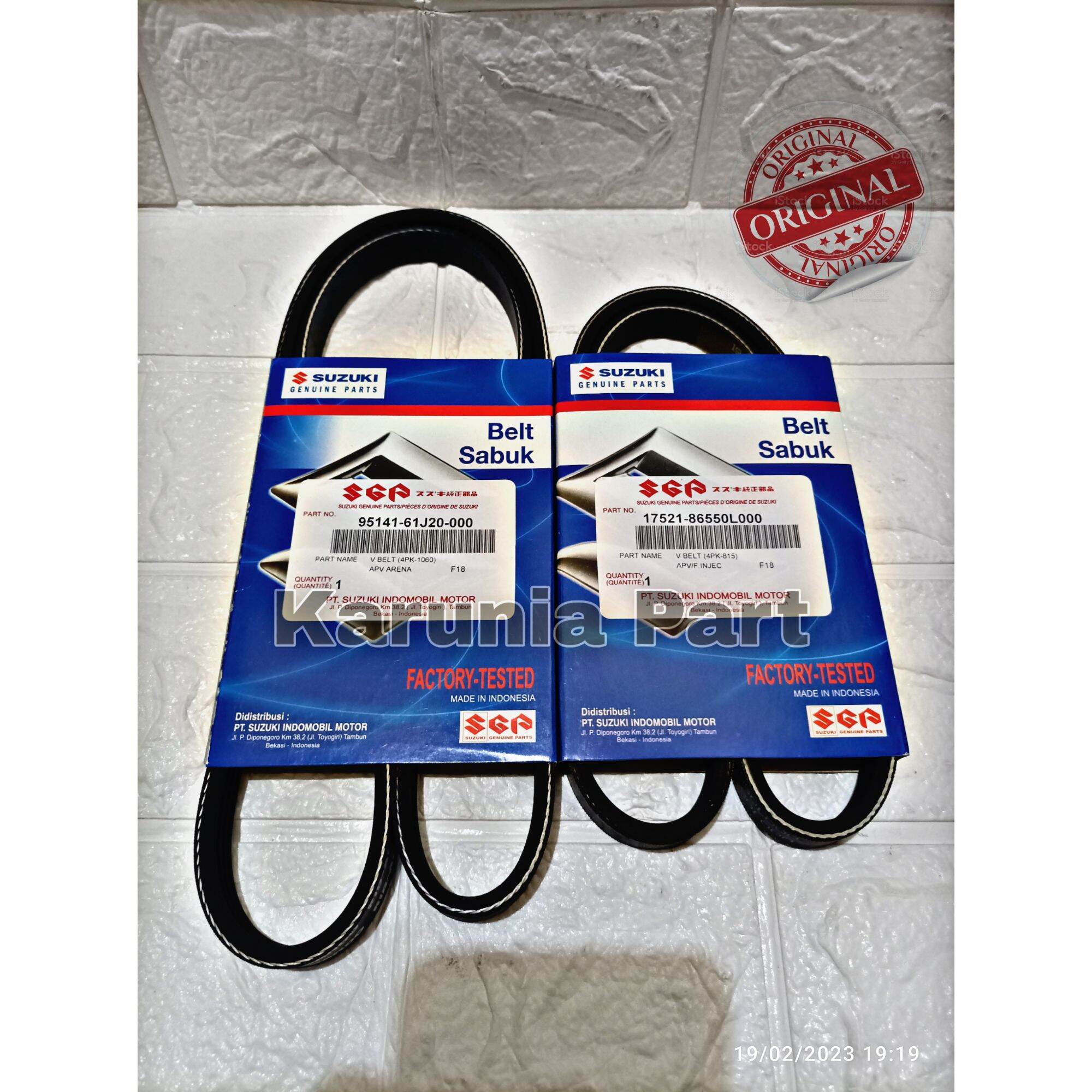 V-Belt Fanbelt Fan belt Van belt Tali Kipas Apv Arena 1Set Original | Lazada Indonesia