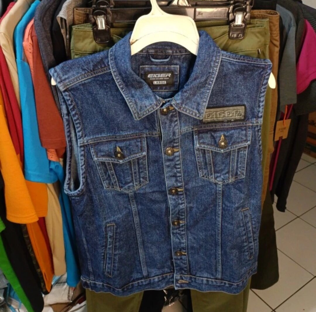 rompi EIGER BARIER DENIM VEST ORlGINAL | Lazada Indonesia