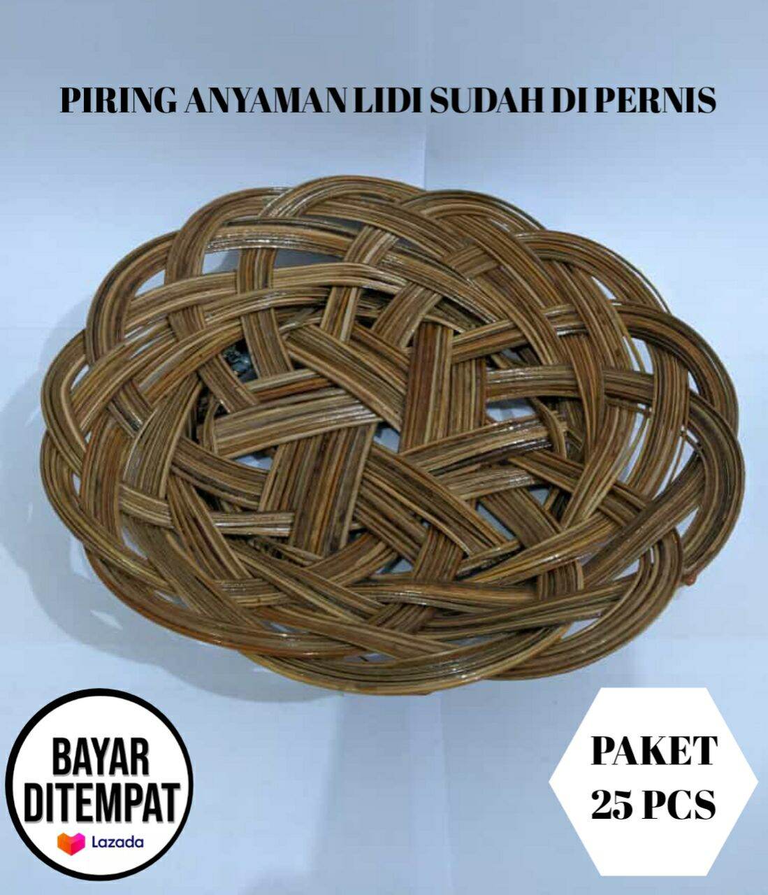 ANYAMAN PIRING LIDI SUDAH DI PERNIS PAKET 25 PCS/PIRING HAJATAN/PIRING ...