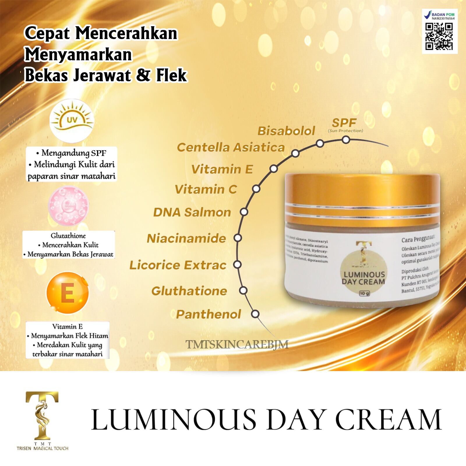 TMT Skincare Paket BUNDLING 2pcs Luminous Day Cream + Luminous Night ...