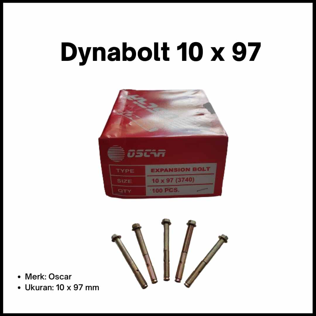 Dynabolt 10 x 97 mm /dinabolt/dinabol/dinabold/BAUT BETON/BAUT SAMBUNG ...