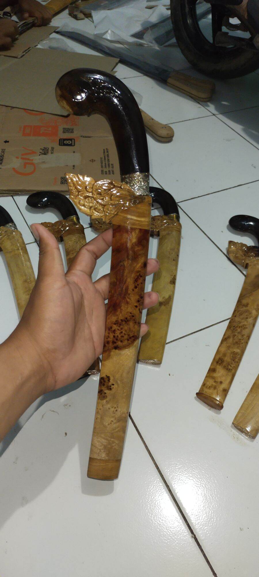 Pisau Bugis Somel Batu Ukiran Tatto 30 cm | Lazada Indonesia