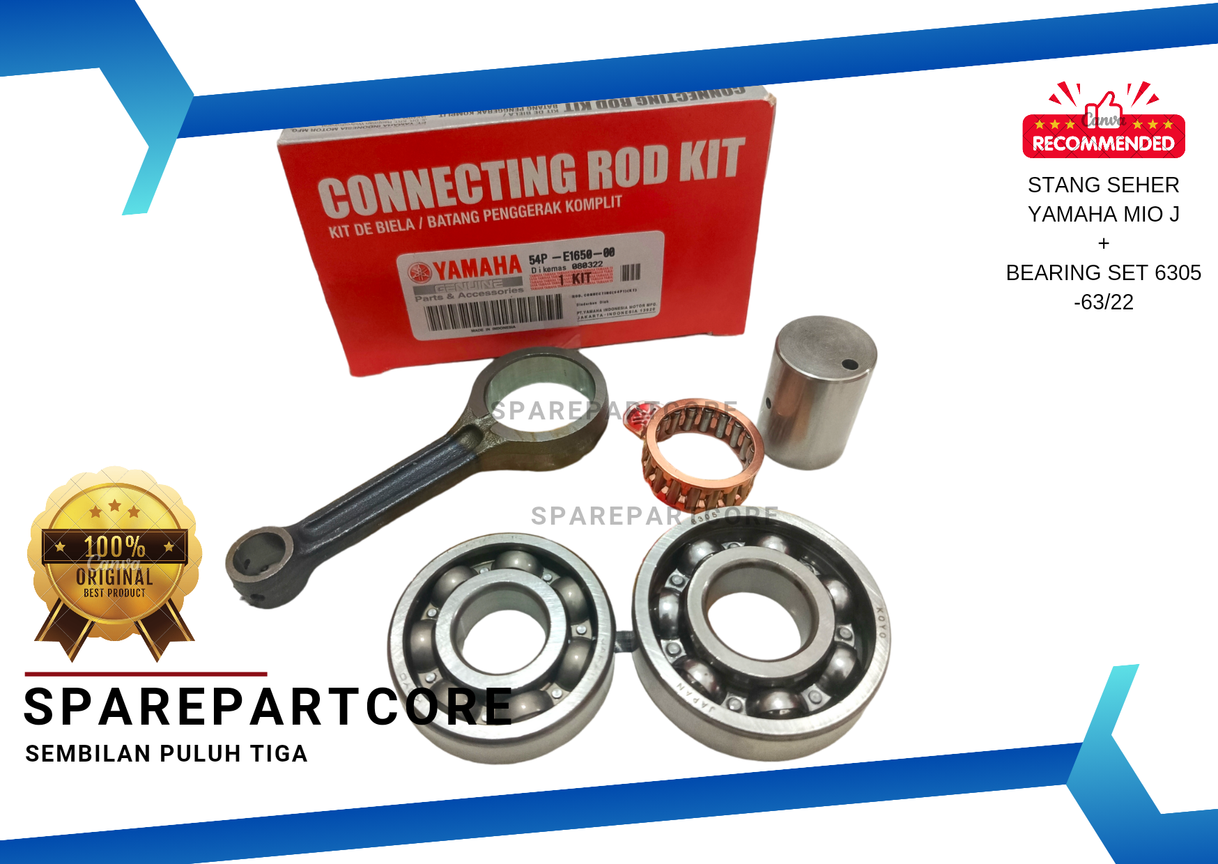 Stang seher 54P + Bearing 63/22 - 6305 Mio j Mio GT Mio soul GT Yamaha Fino Fi Yamaha X-ride ...