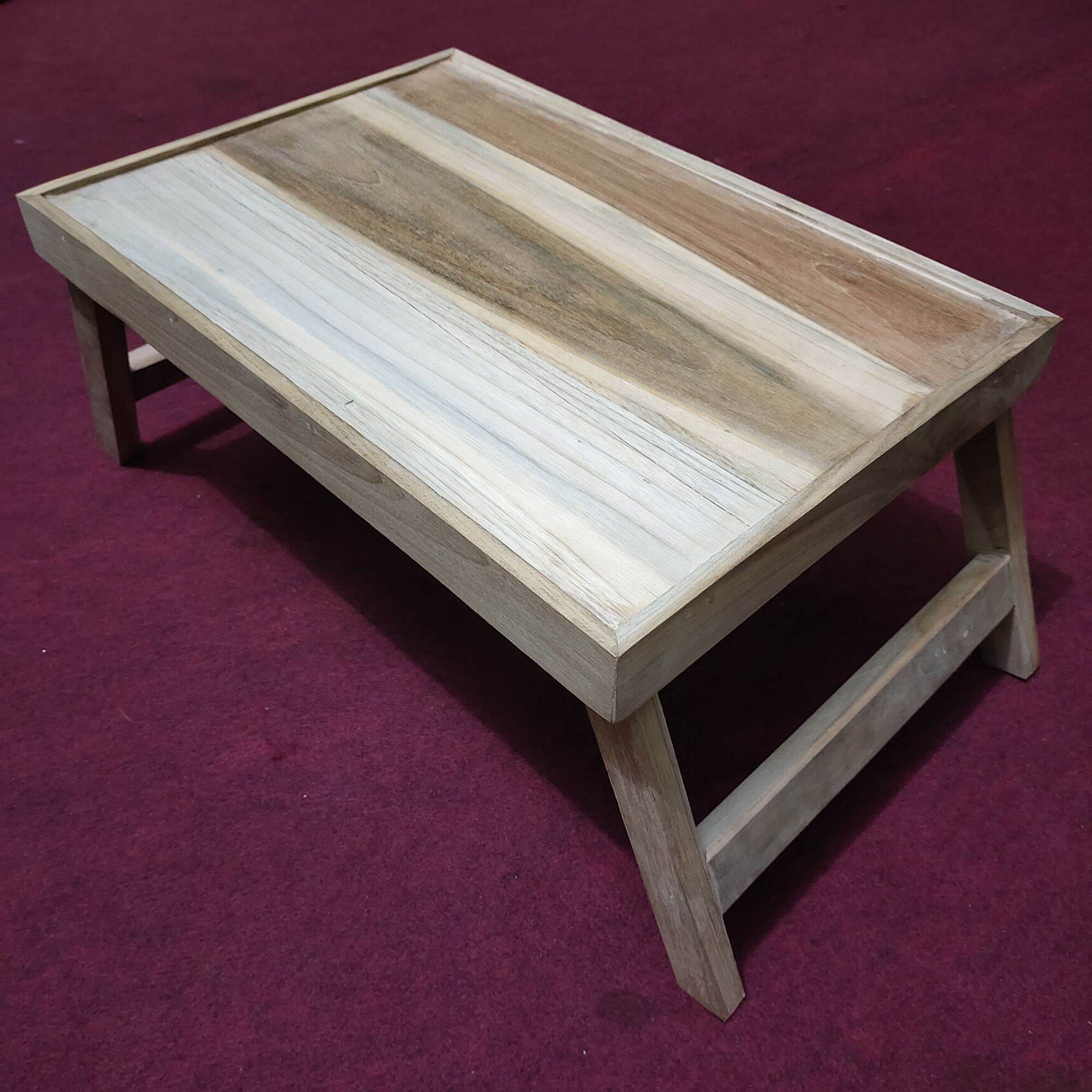 Meja Belajar Kayu | Meja Lipat Kayu Jati 50 x 40 x 25 | Meja camping ...