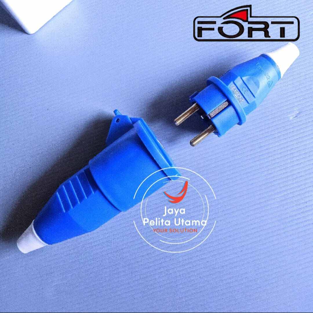 industrial plug 012 + mobile socket 212 IP44 16a 2pin 250v FORT | Lazada Indonesia