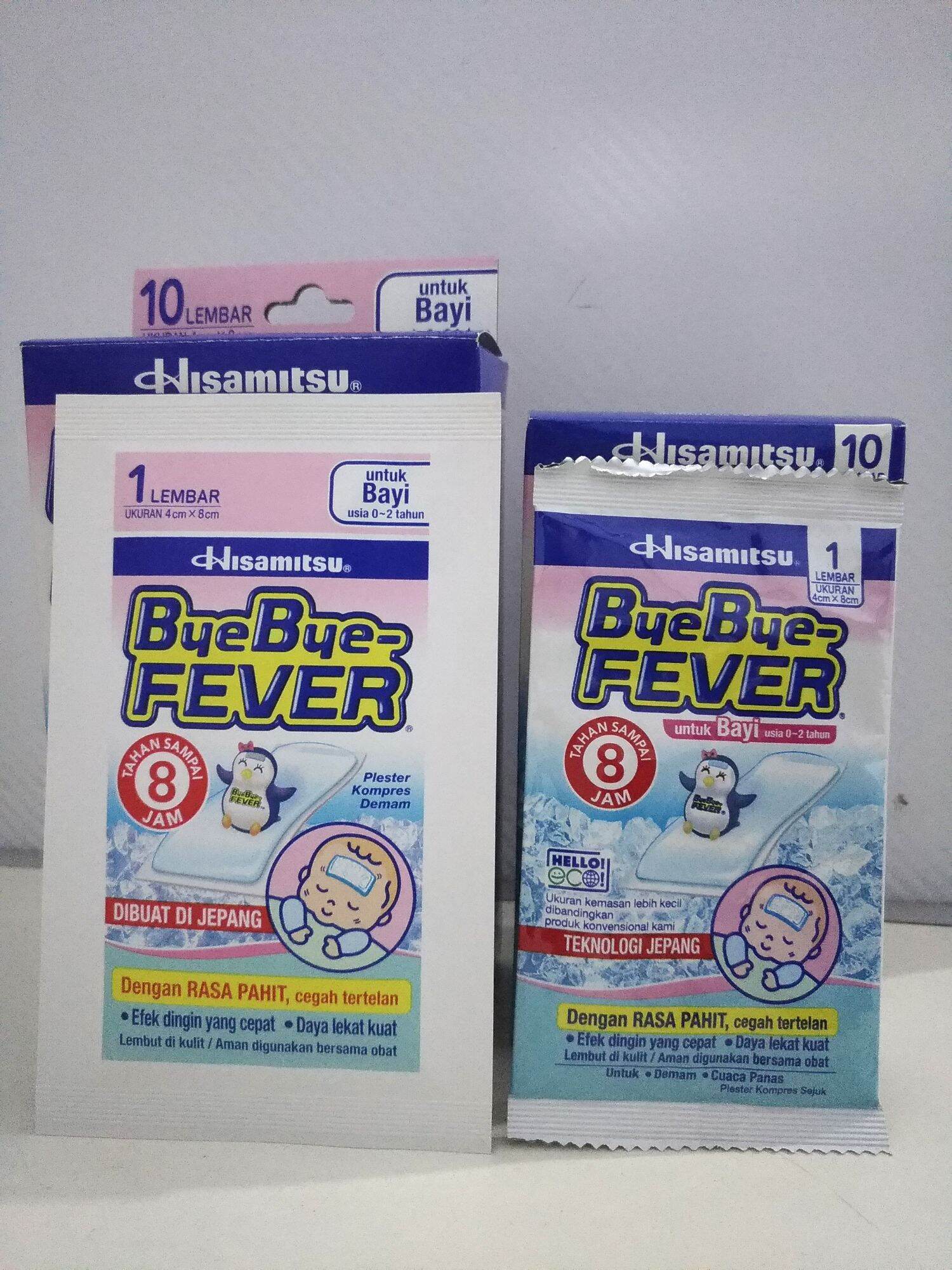 Bye bye fever bayi 1 lembar plester kompres demam | Lazada Indonesia
