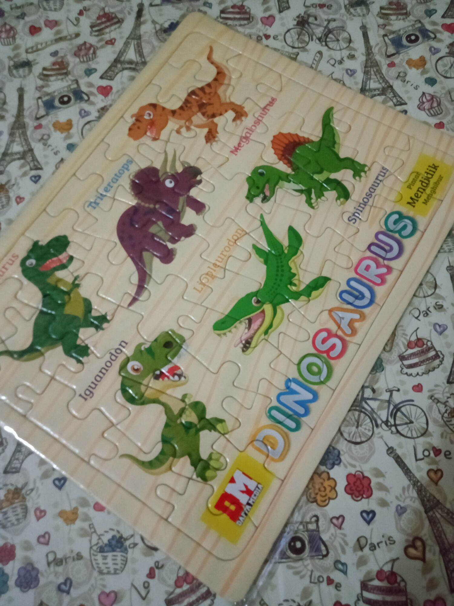 Puzzle / Puzel / Pazel Karton Edukasi Anak Dinosaurus Besar Karton ...