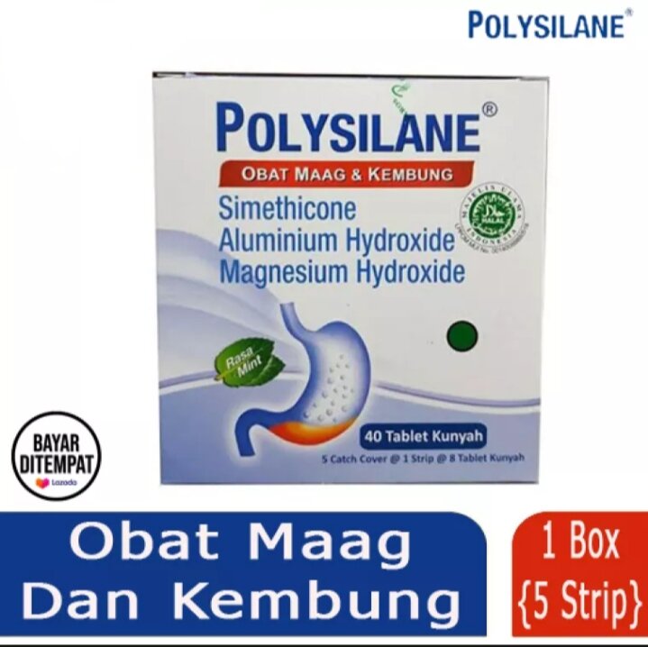 POLYSILANE Tablek 1 Box Isi 5 Strip (40 Tablet) | Lazada Indonesia