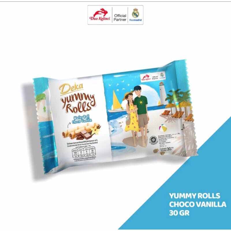 Yummy Deka Rolls Rasa Coklat dan Vanilla 1 Pack isi 10 pcs | Lazada ...