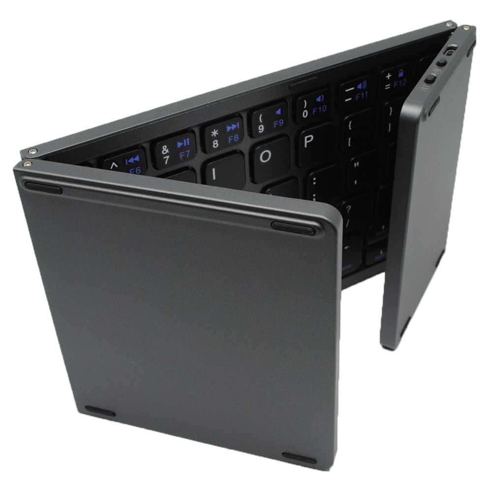 Keyboard Portable Wireless Bluetooth Foldable Keyboard Lipat Touchpad ...