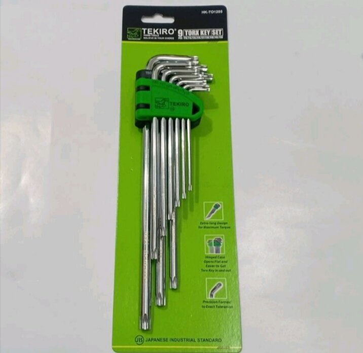 TEKIRO KUNCI L BINTANG PANJANG SATU SET LENGKAP ISI 9 PCS KUNCI KONCI L ...