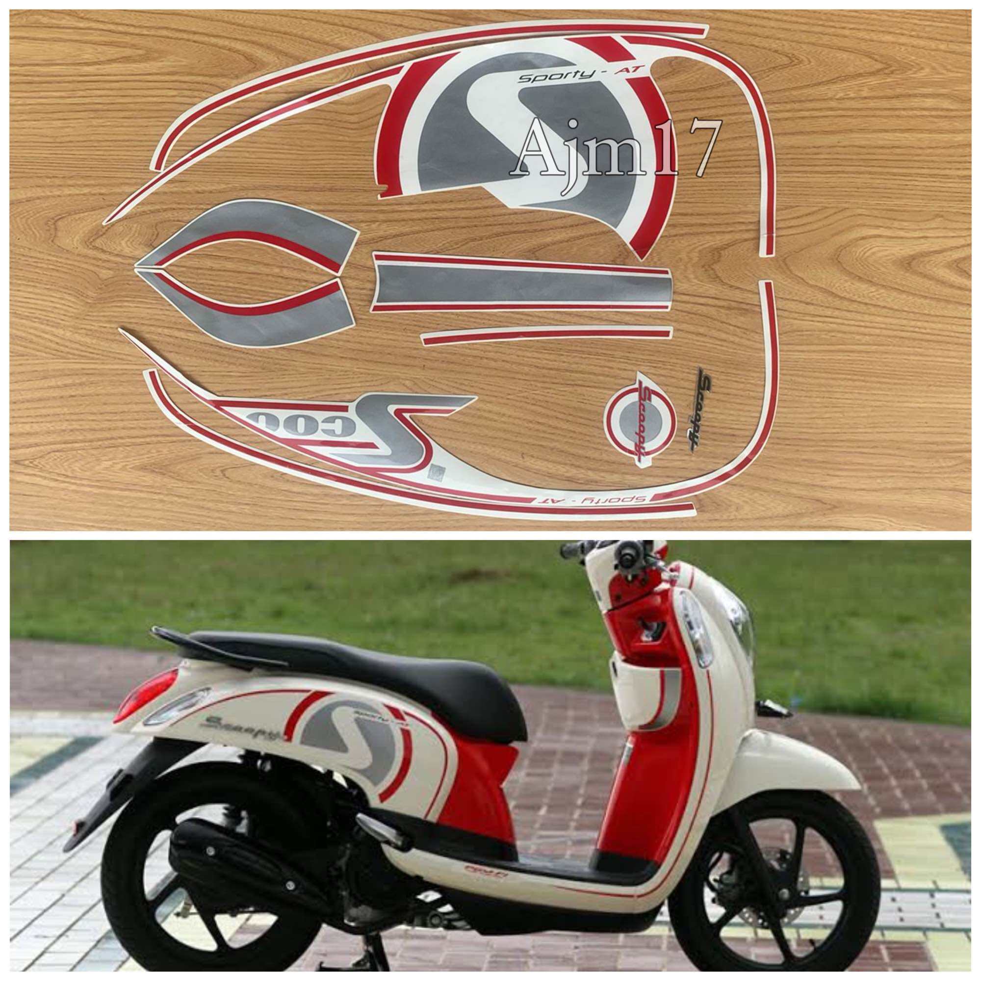 STIKER STRIPING SCOOPY 2013 SPORTY CREAM PUTIH | Lazada Indonesia
