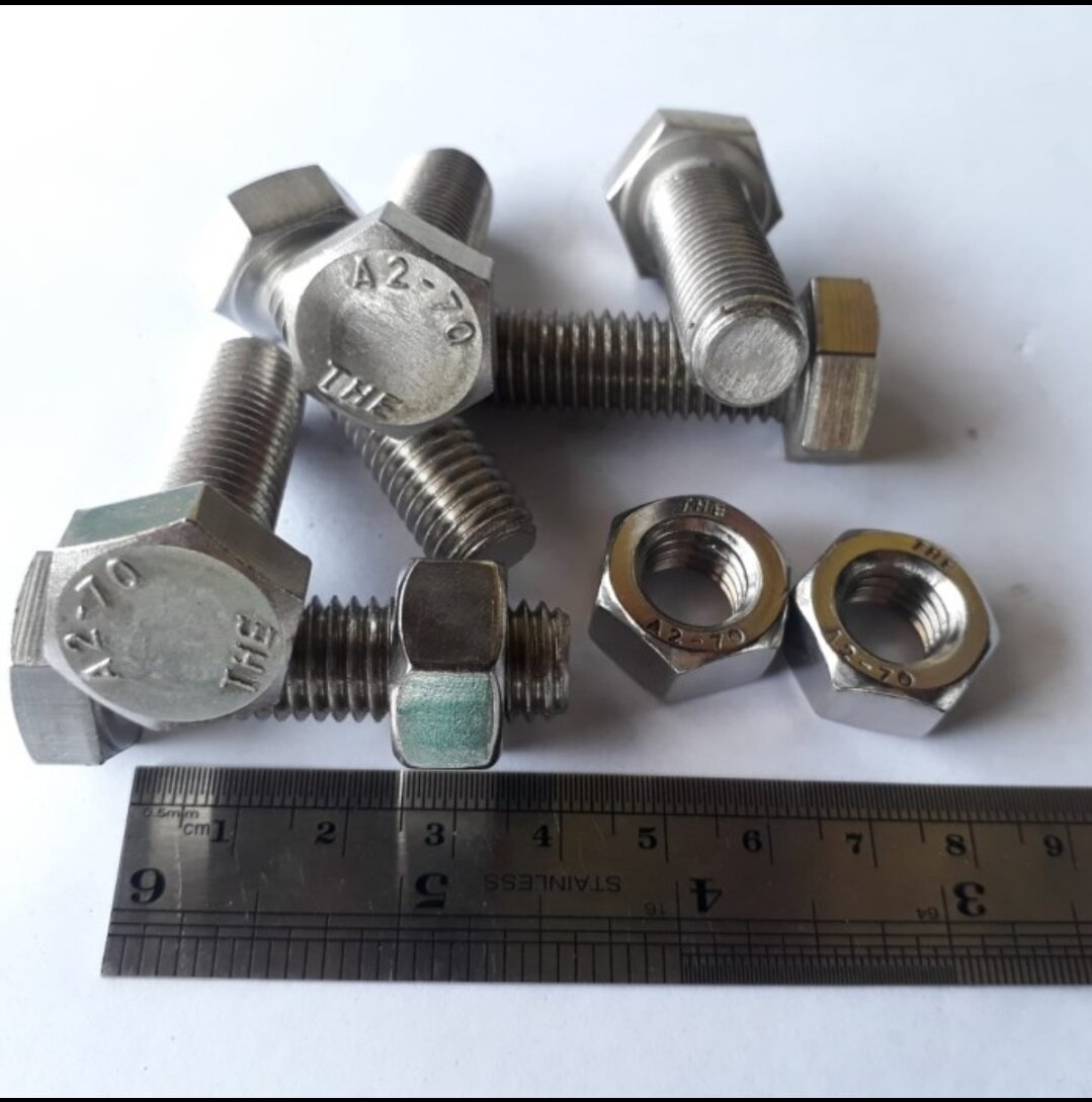 BAUT MUR STAINLES M12x40 BAUT MUR PANJANG 4CM KUNCI 19 BAUT STAINLESS ...