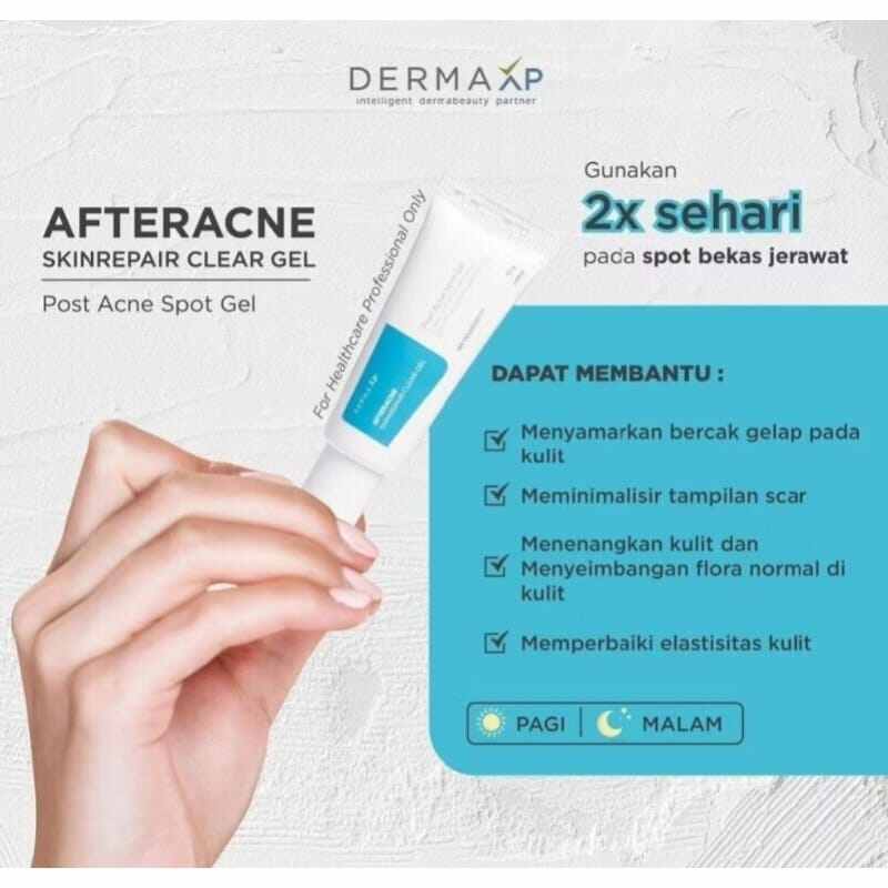 derma xp after acne skin repair clear gel post acne spot gel 10gr bekas ...