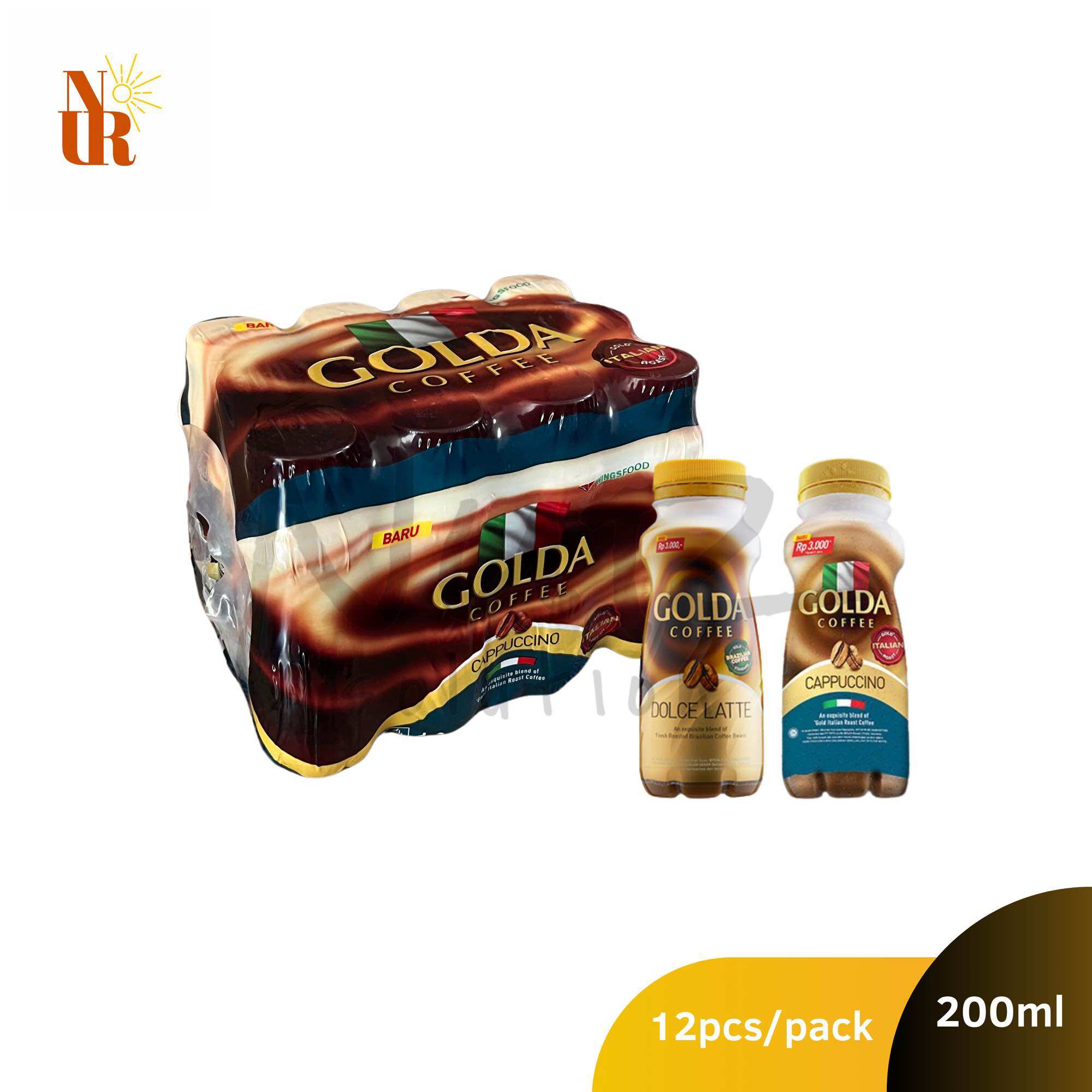 Golda Kopi RTD Botol PET 200ml x 12pcs [Karton/Pack] / Kopi Siap Minum ...