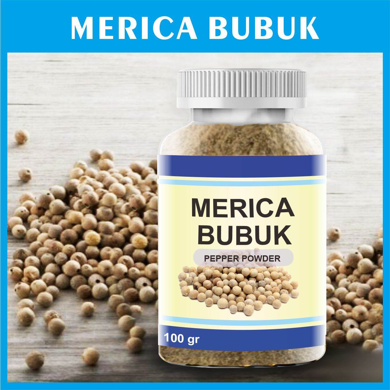 merica putih/bubuk merica/bubuk lada putih/merica putih serbuk ...