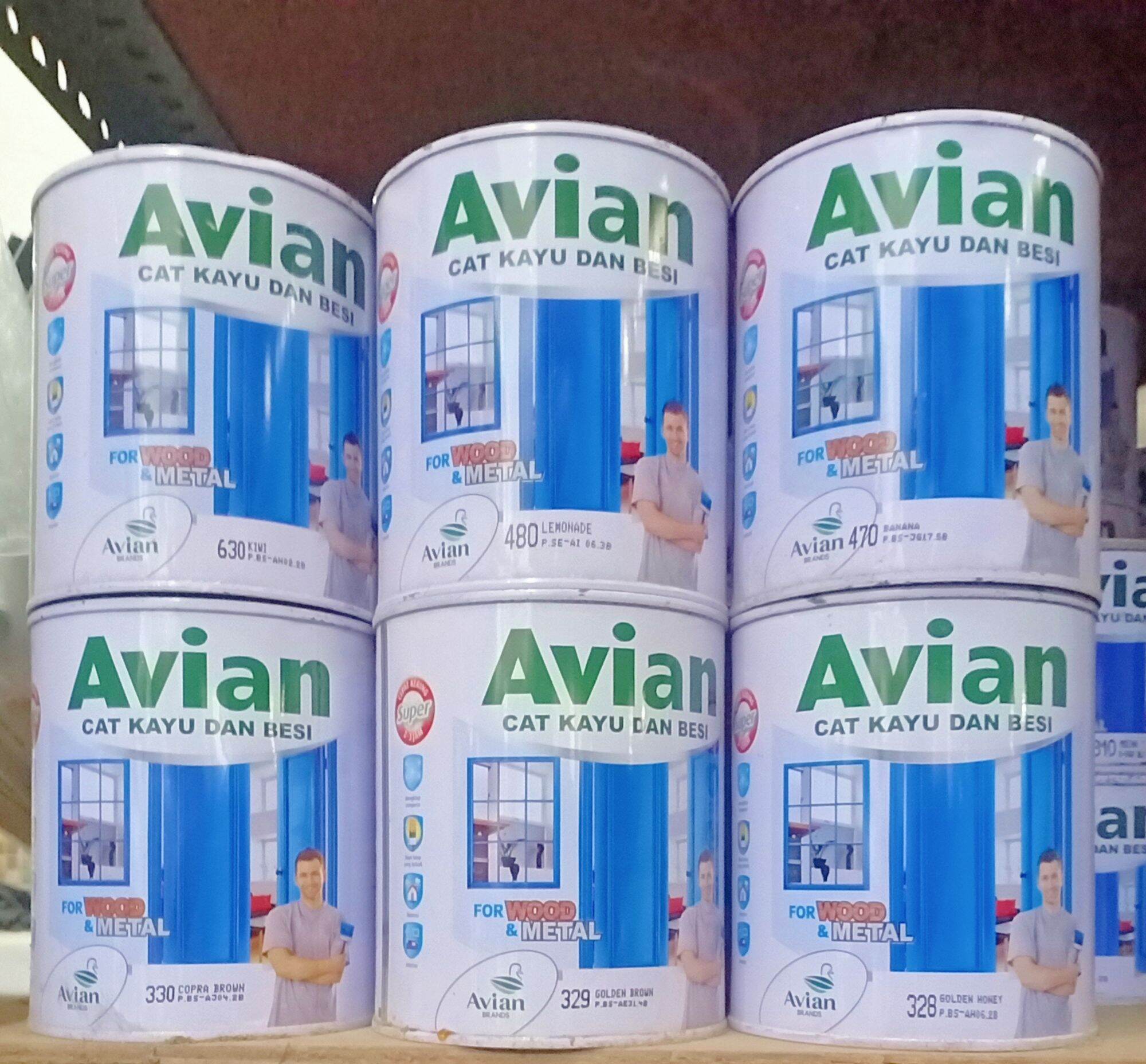 cat besi avian 1 kg /cat kayu/cat minyak/cat avian high gloss enamel ...