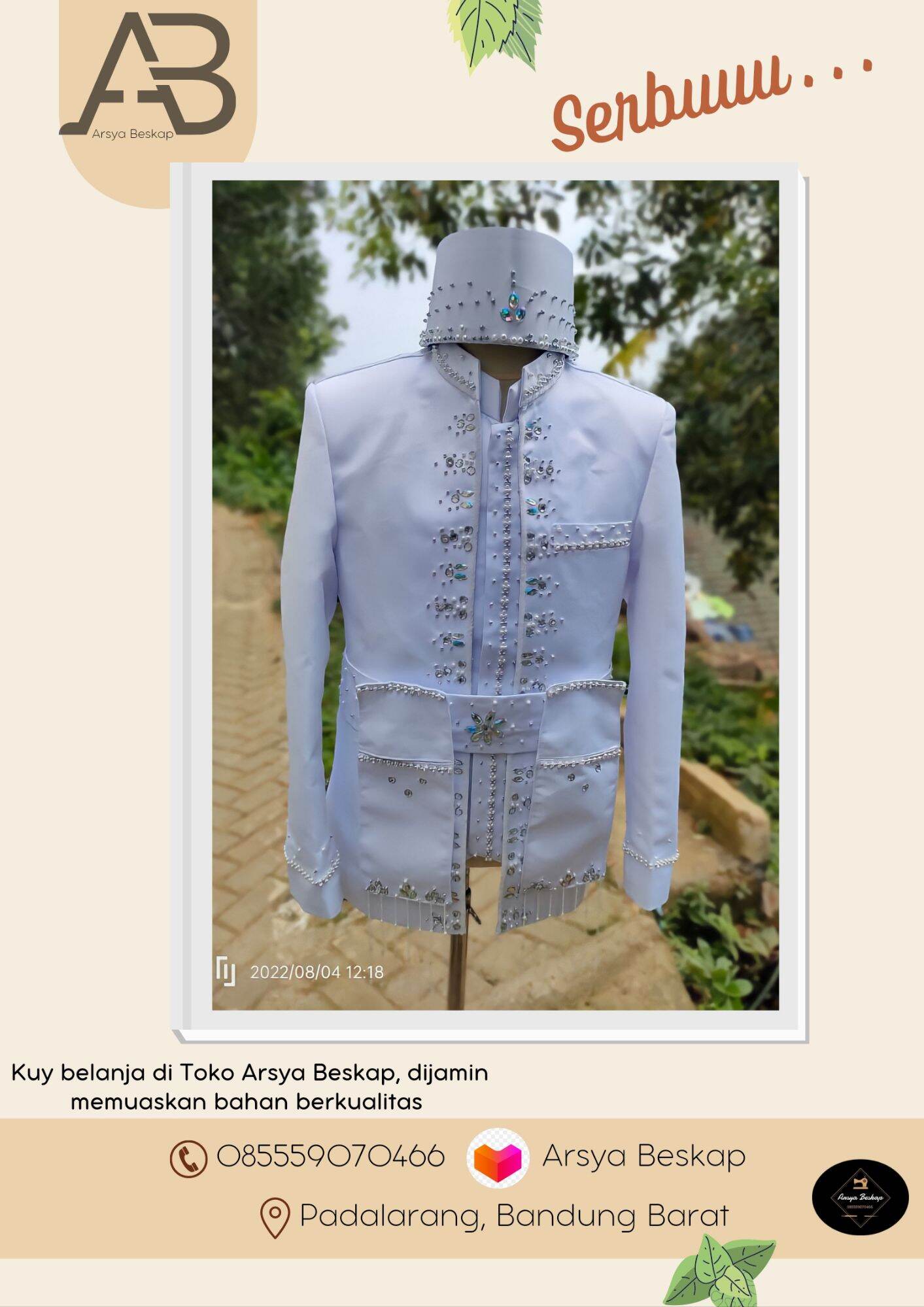 PRE ORDER BESKAP AKAD ADAT / WEDDING FREE BORO-BORO ( BISA DILEPAS ...