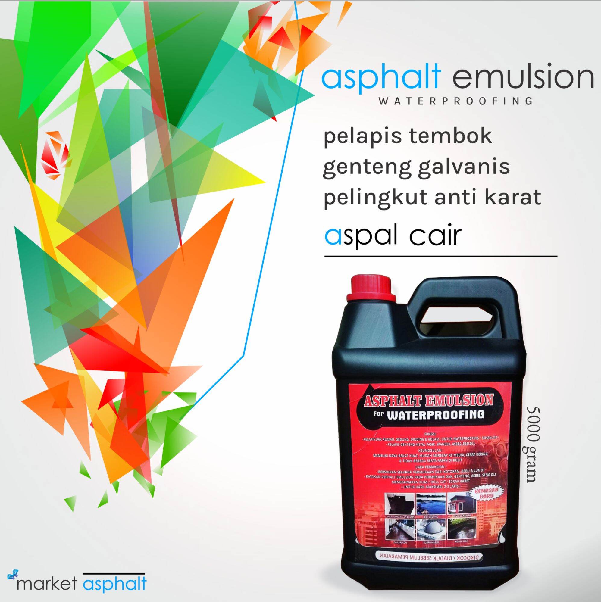 Anti bocor aspal cair aspal emulsion 5 kg | Lazada Indonesia
