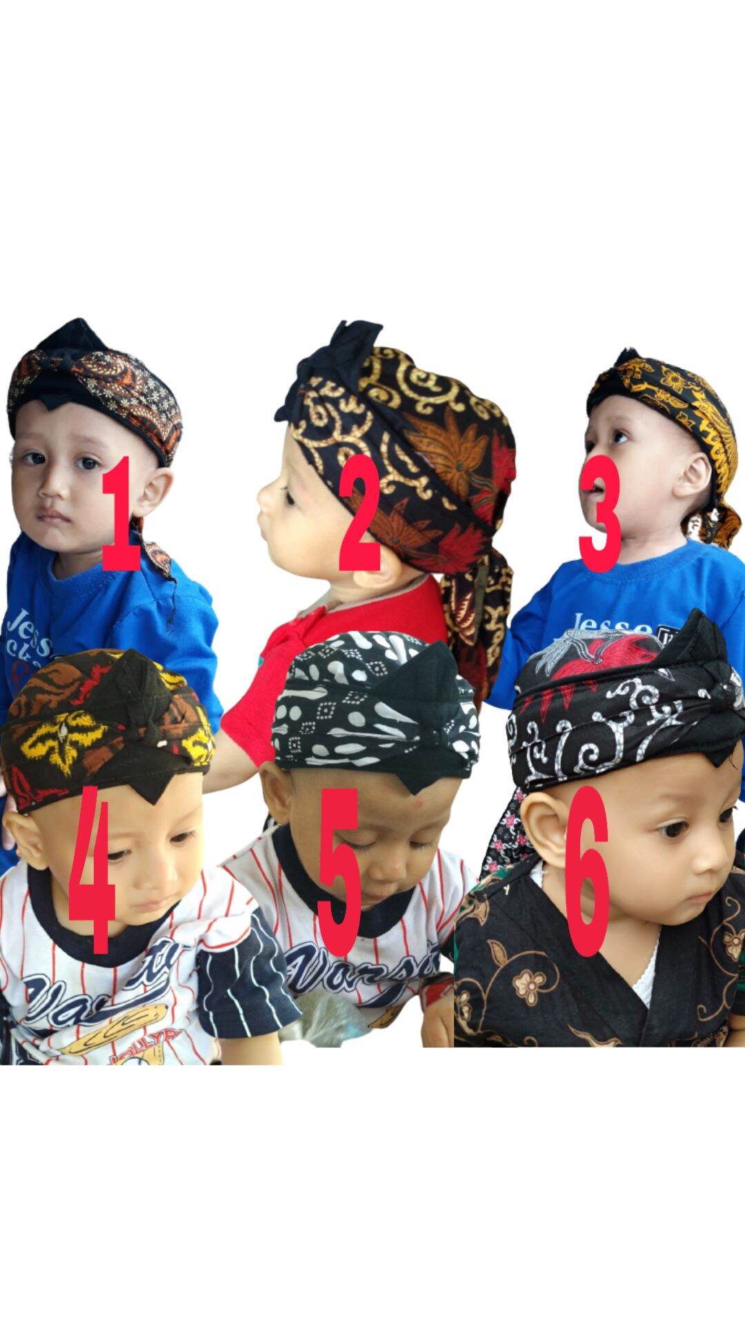 Topi Blangkon Sunda Jawa Anak Bayi Usia 02 bulan sampai 4 Tahun Motif ...