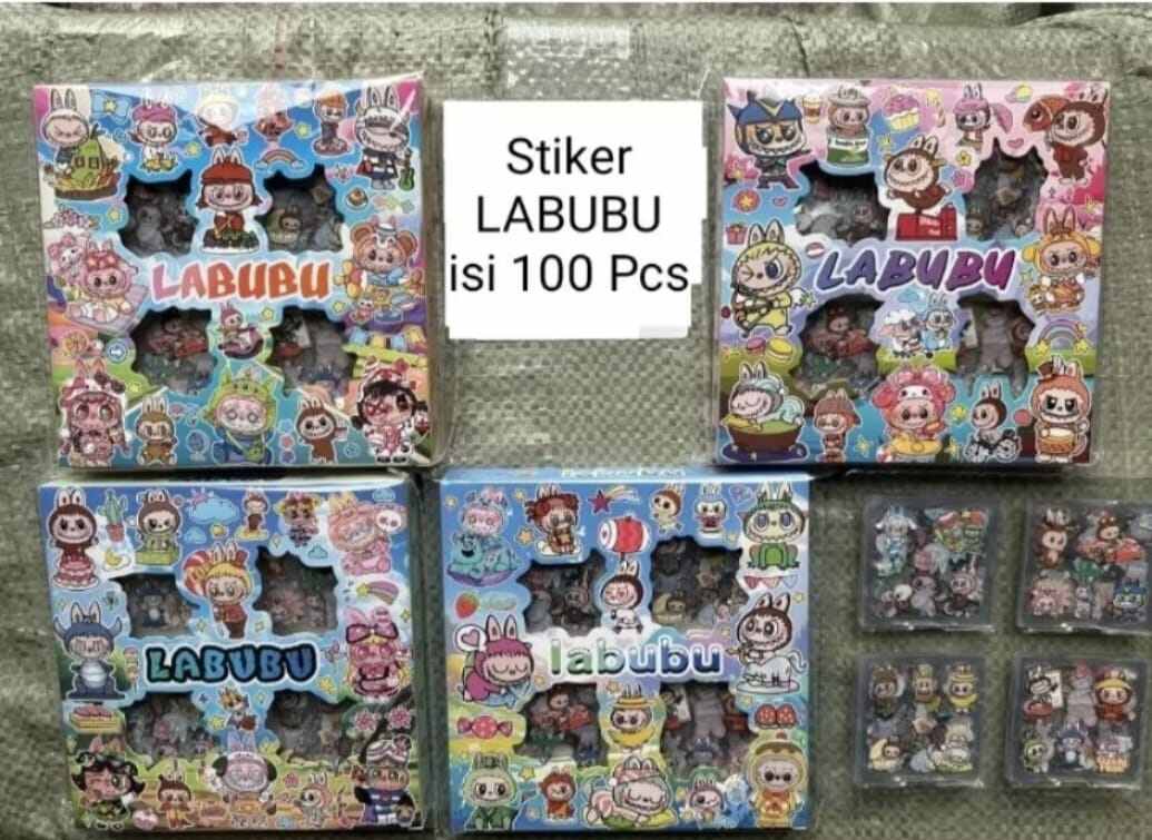100 PCS STIKER MOMO LABUBU - STIKER MOMO LABUBU / STIKER LABUBU ...