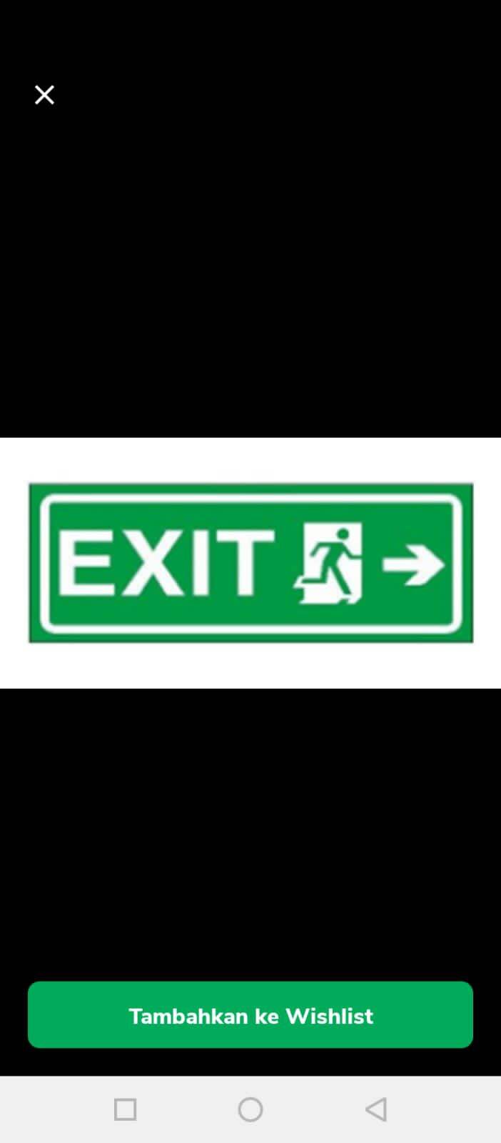 STIKER SIGN 10X30. JALUR EXIT KELUAR PANAH KANAN KIRI. PINTU EMERGENCY ...