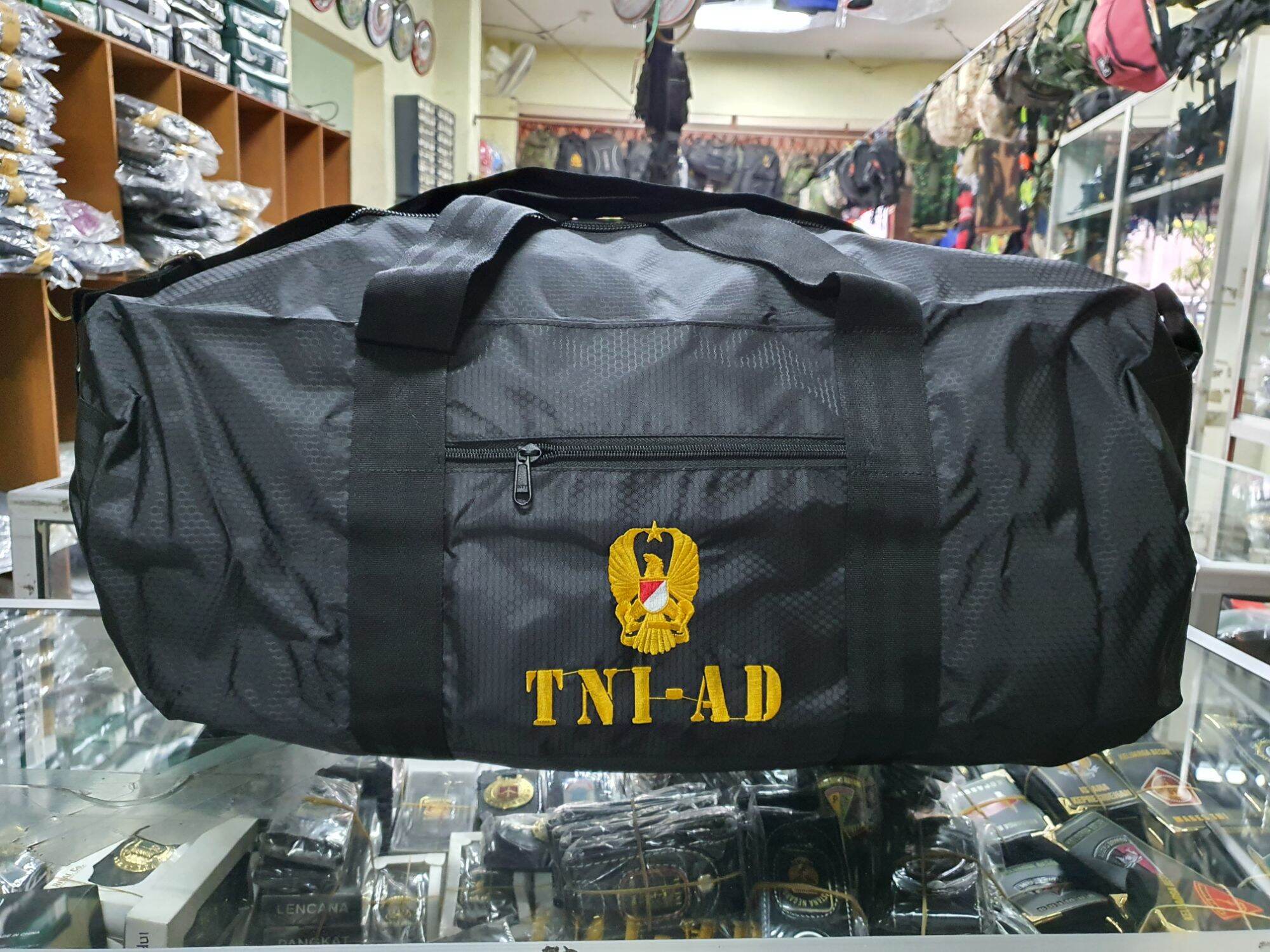 Tas Guling TNI AD Hitam| Tas Duffel besar|Tas baju ukuran besar|Tas piknik besar | Tas Mudik ...