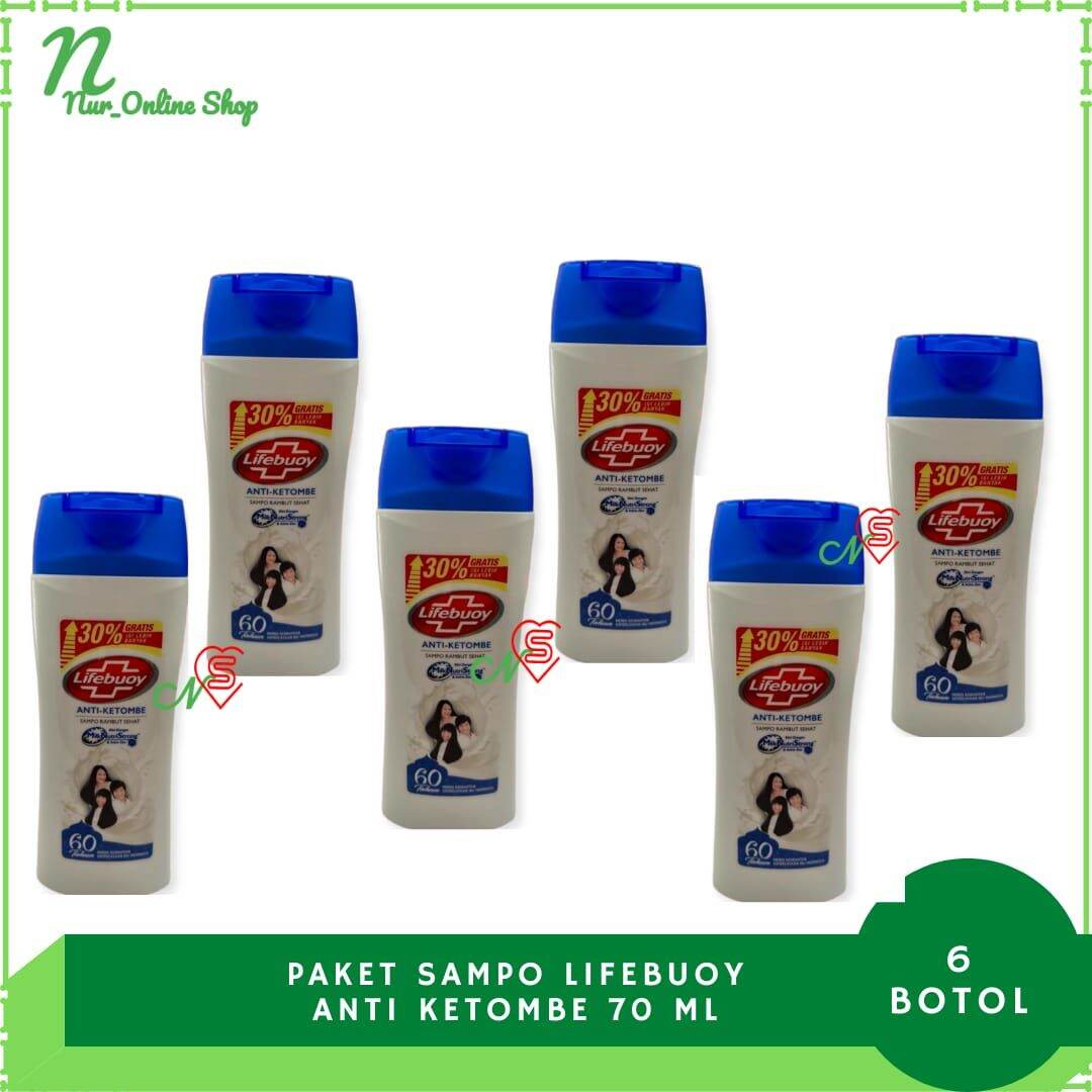 PAKET LIFEBUOY SHAMPOO SAMPO BOTOL 6 / 3 / 2 7O ML ANTI KETOMBE ANTI ...