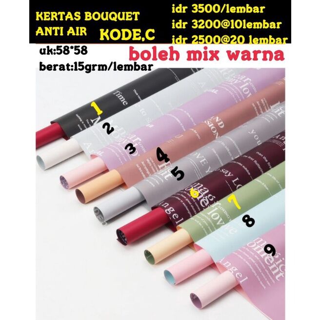 kertas buket waterproof / kertas cello wrapping | Lazada Indonesia