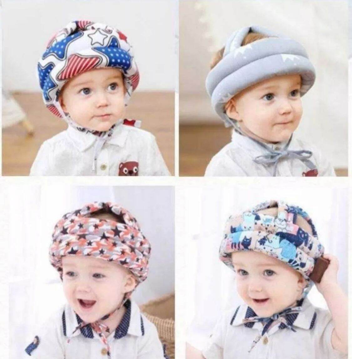 Helm Bayi Anti Bentur / Topi Pelindung Kepala Bayi / Baby Head Protect ...