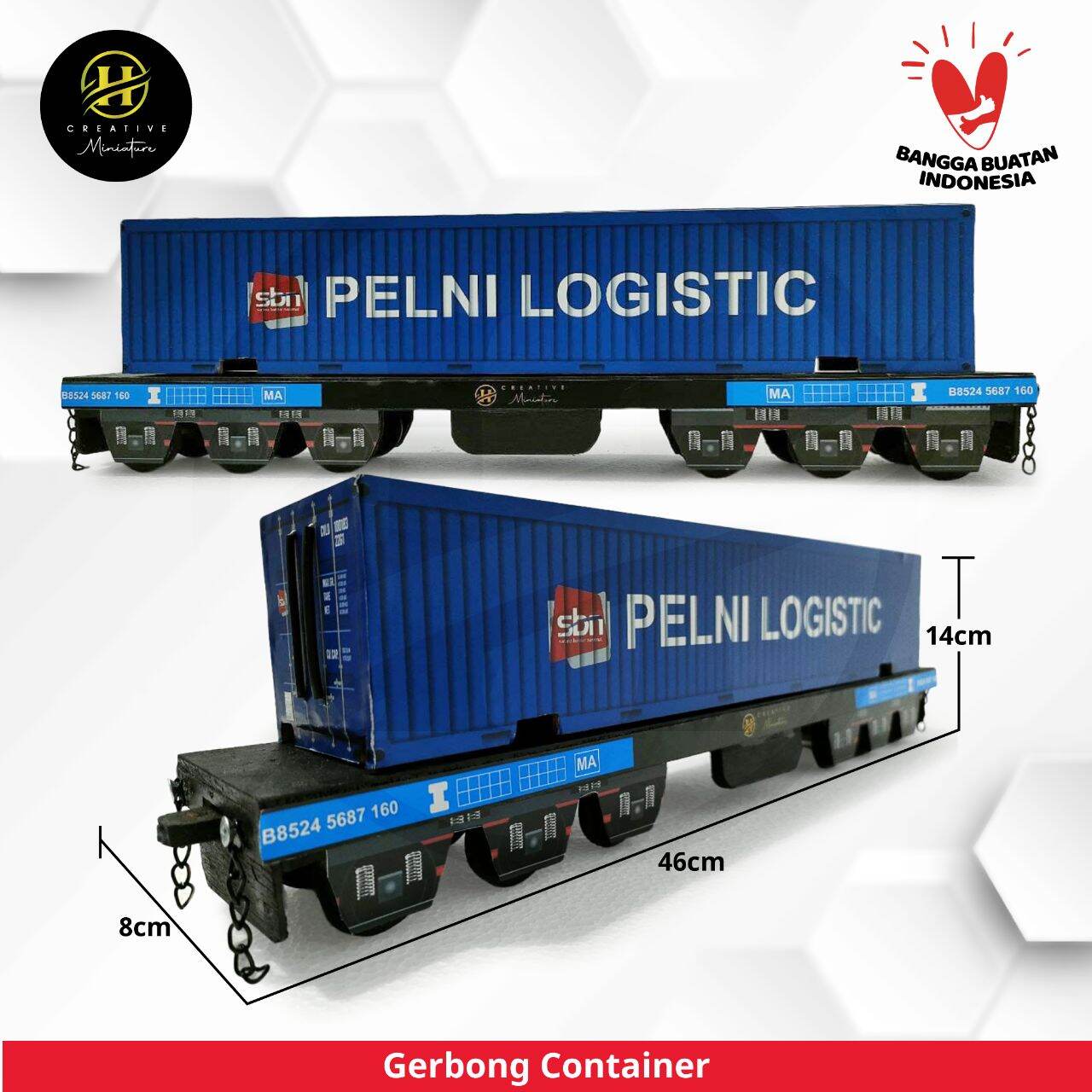 Miniatur Kereta Api Gerbong Kontainer (PELNI) | Lazada Indonesia