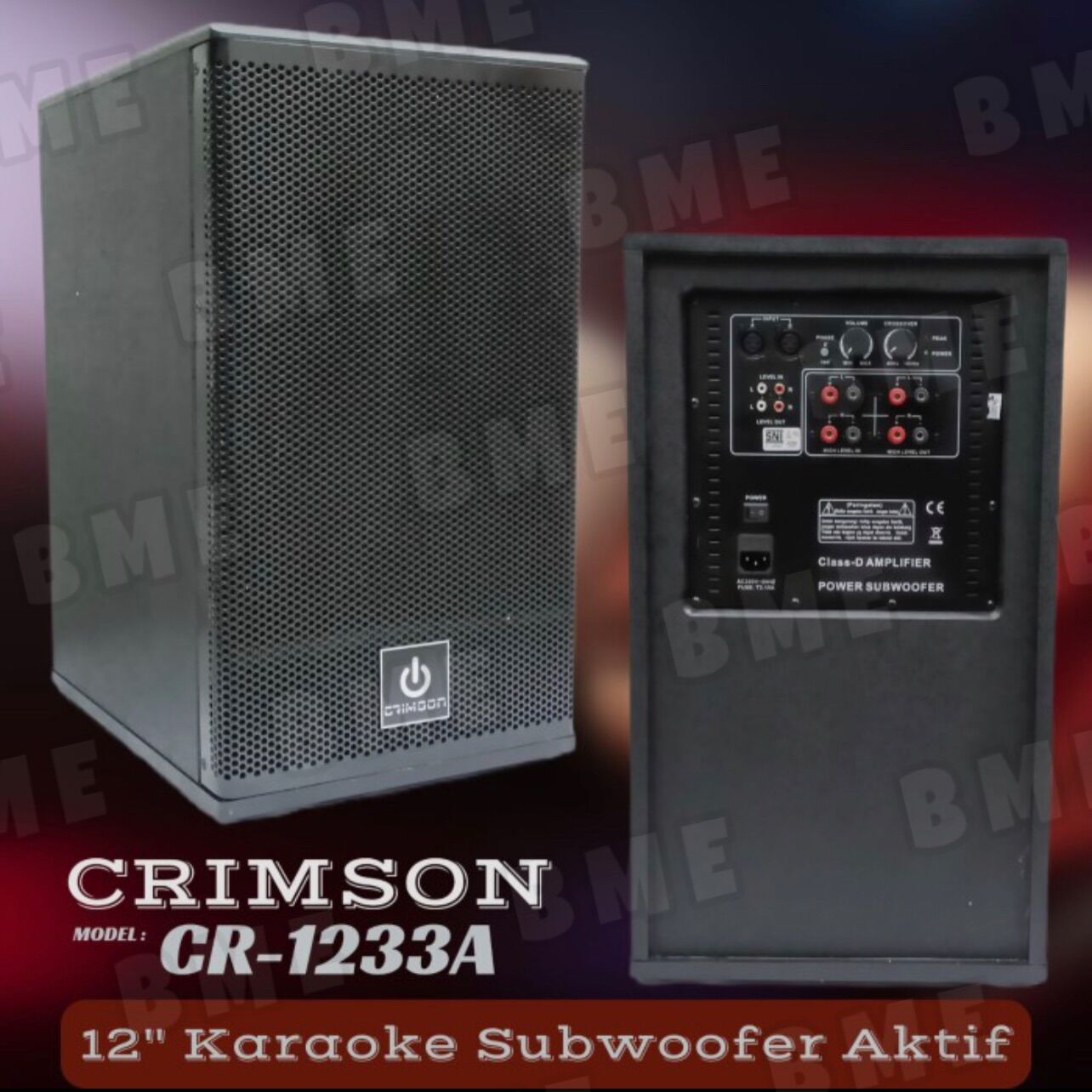 Subwoofer Aktif 12 Inch Ram Besi Crimson Cr 1233 Professional Lazada Indonesia
