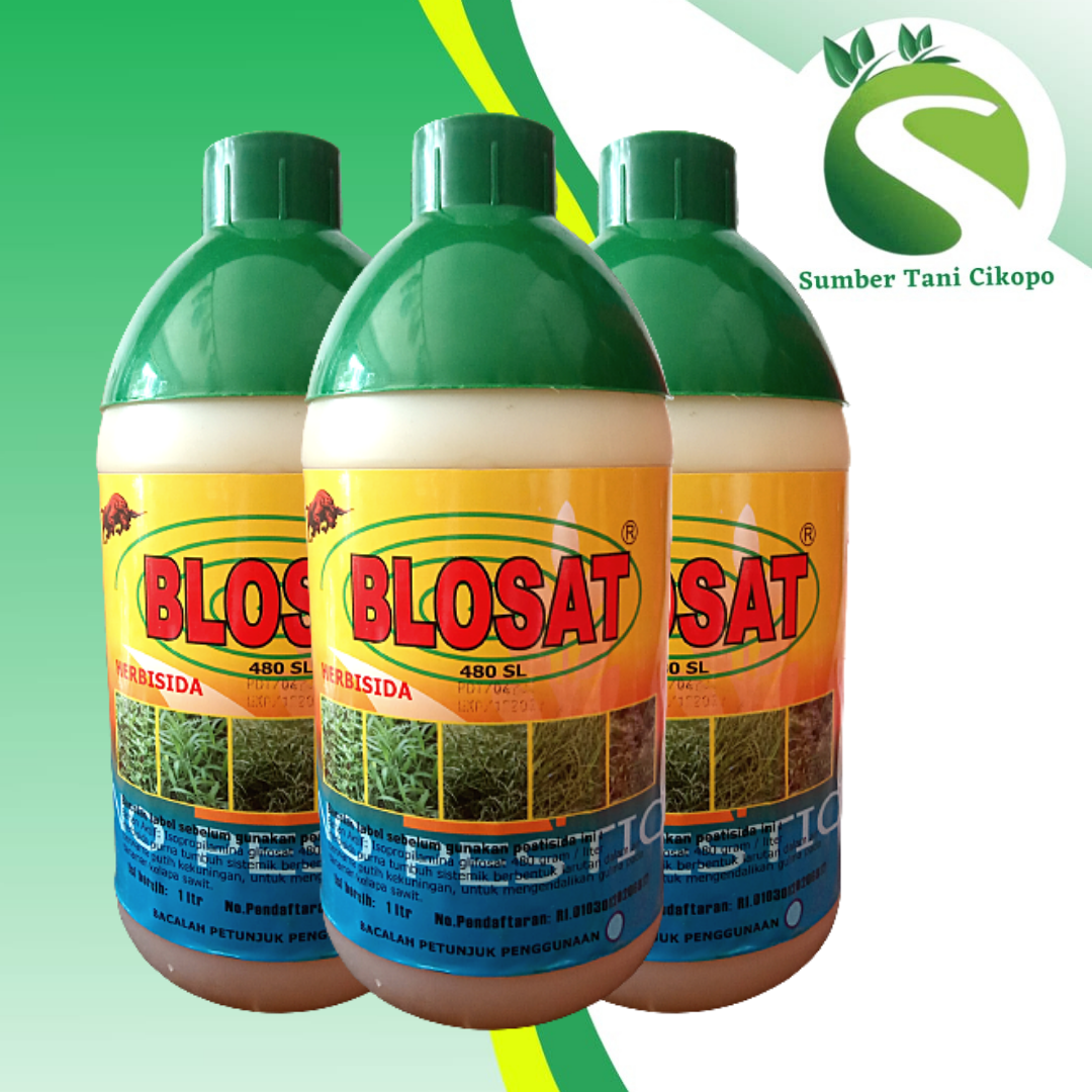 Racun Rumput Herbisida Sistemik Glifosat BLOSAT 480 SL 1 Liter | Lazada ...
