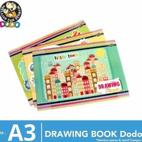 Buku gambar drawing book dodo A3 Harga perpcs,1pack isi 10buku | Lazada ...