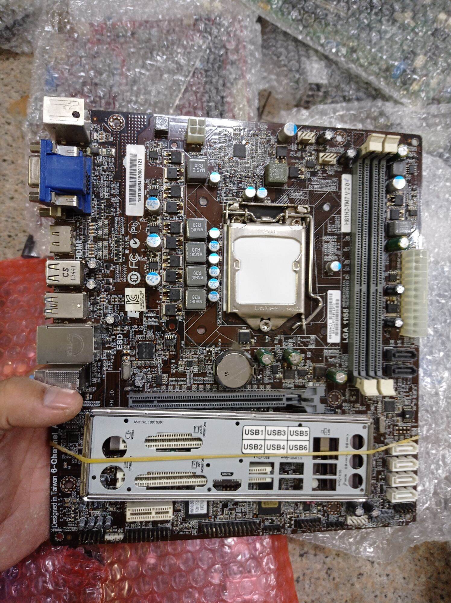 MAINBOARD ECS H61H2-TM7 socket Lga 1155 ddr3 onboard VGA hdmi | Lazada ...