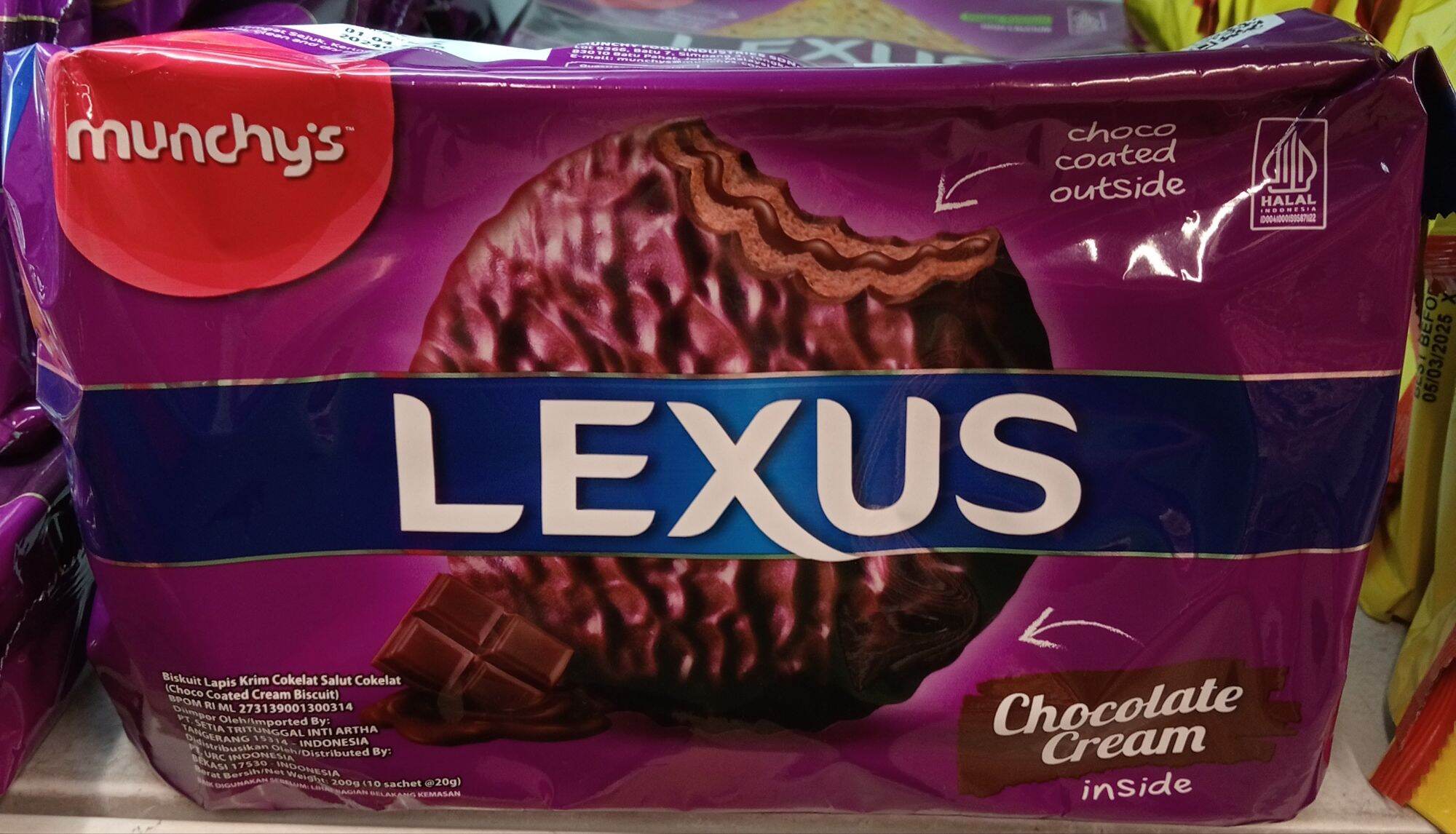 Lexus Chocolate Cream Coated Munchy's 200g | Lazada Indonesia